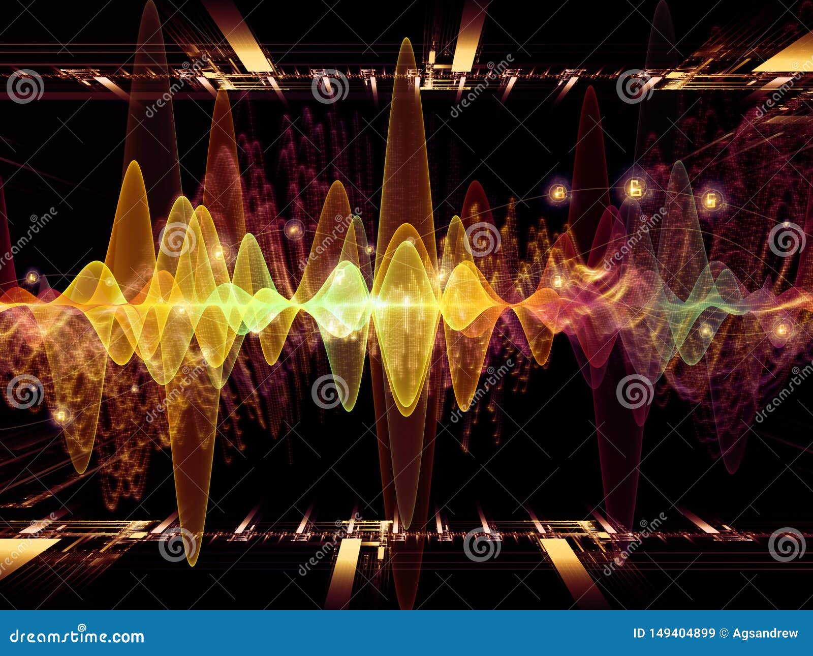 Lights of Oscillation stock illustration. Illustration of illuminate ...