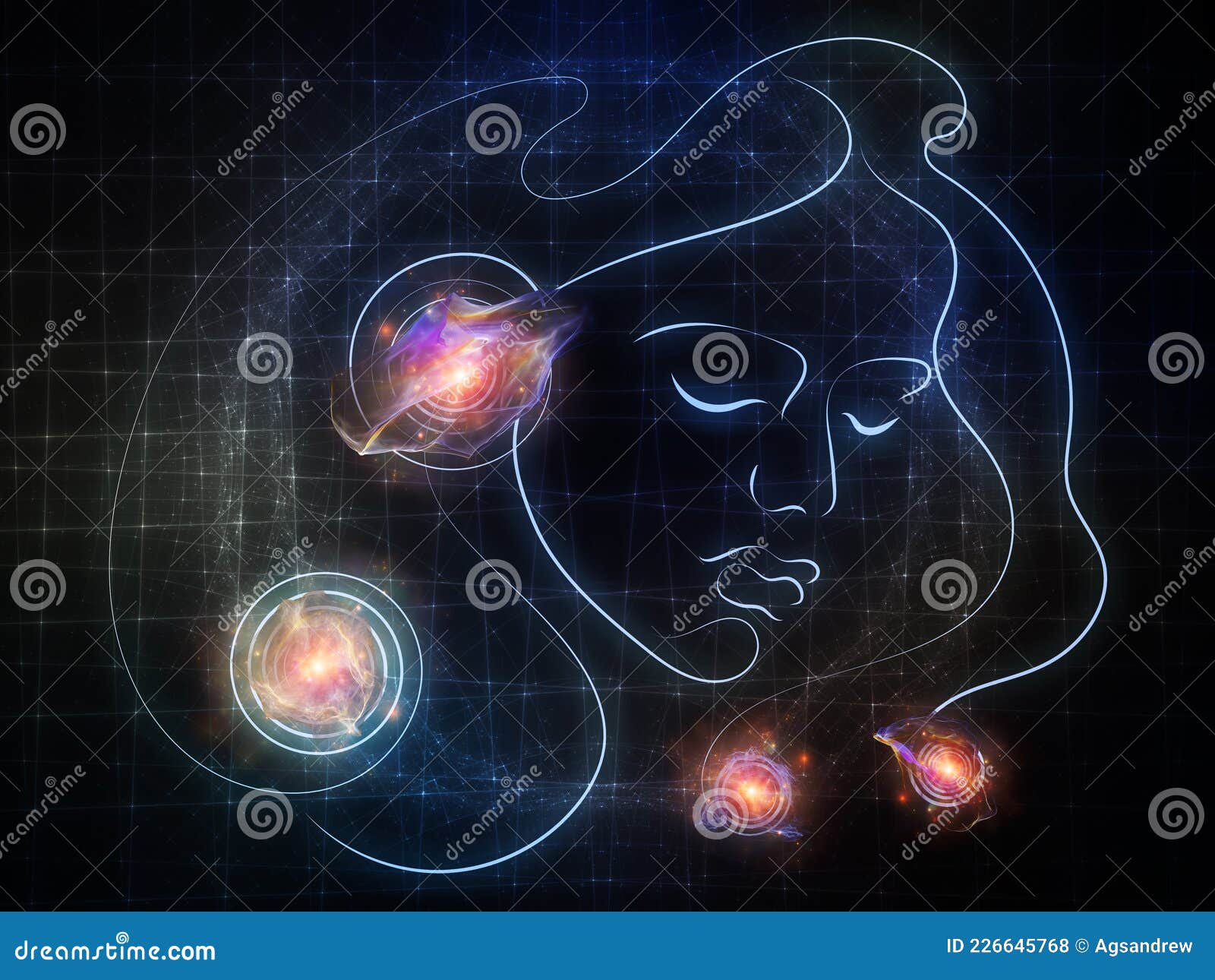 Lights of Platonic Realm stock illustration. Illustration of bright ...