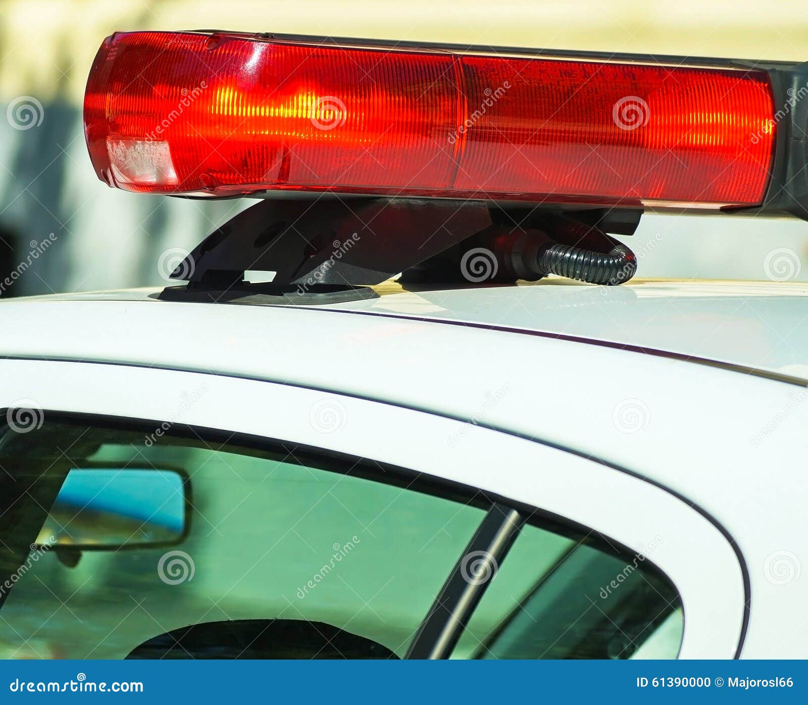 Lights of the police car stock photo. Image of urban - 61390000