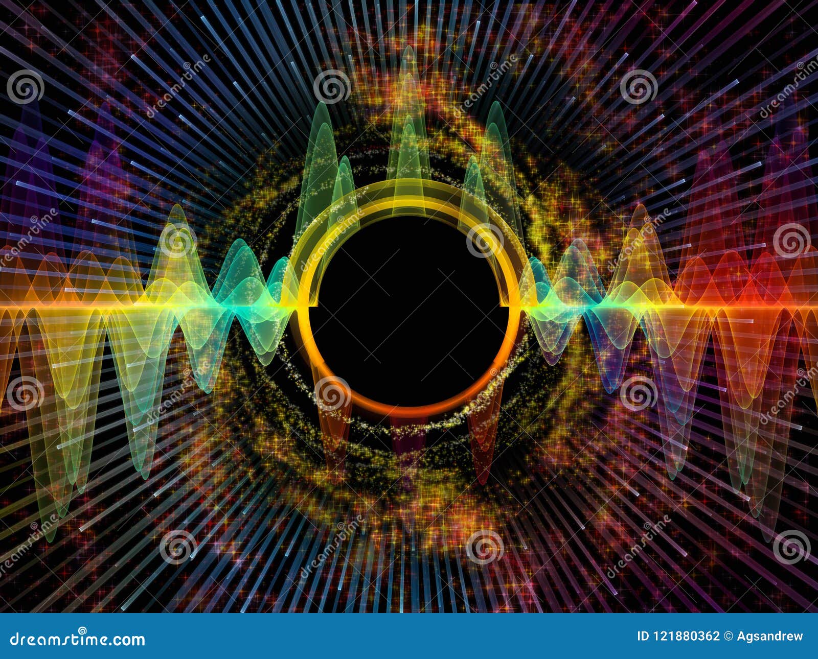 Lights of Radial Oscillation Stock Illustration - Illustration of ...