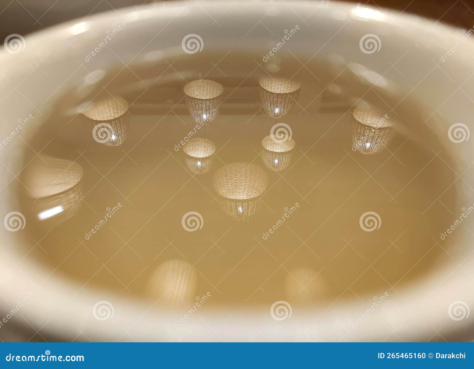 Lights Reflection in a Cup of Tea Background Stock Photo - Image of ...