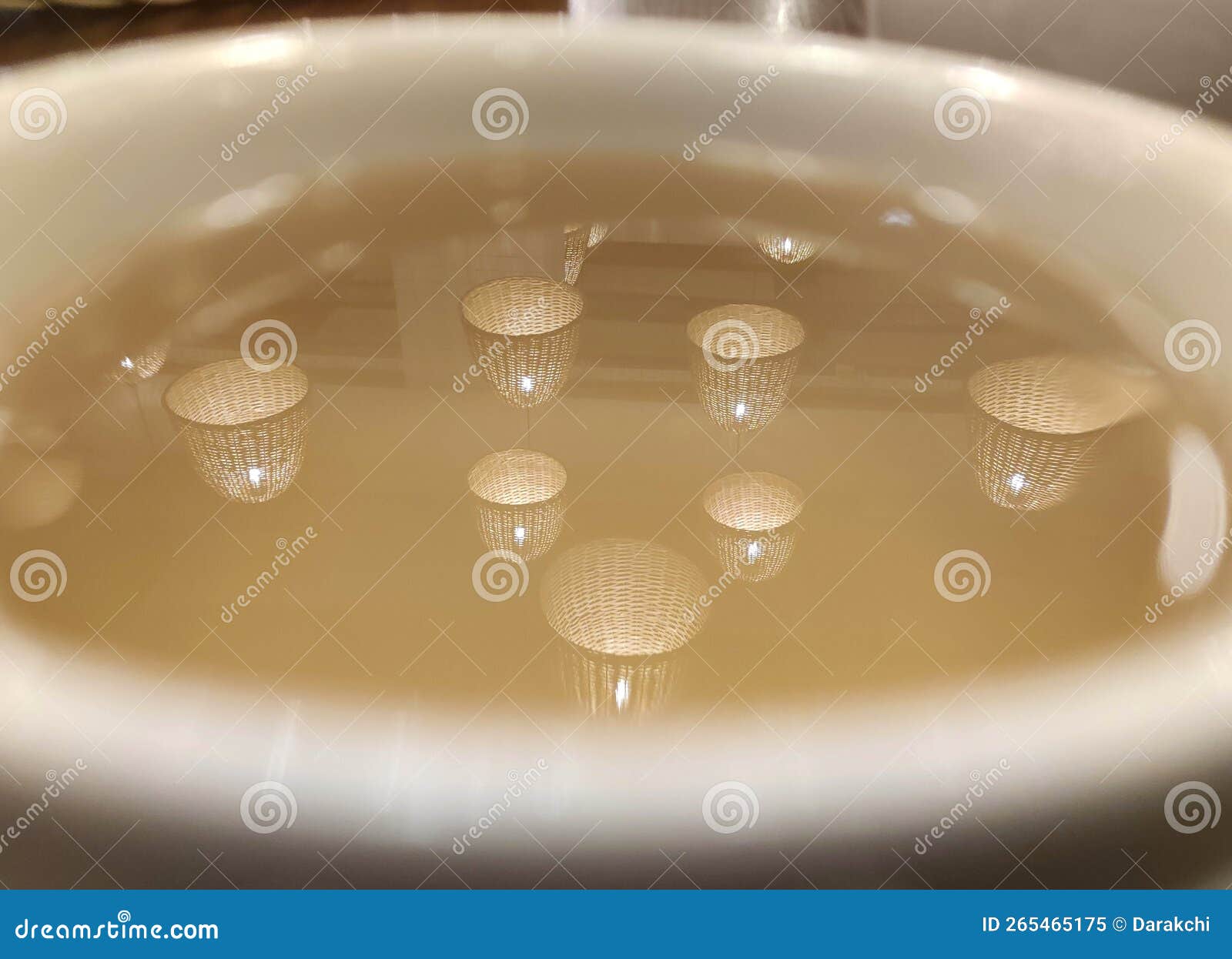Lights Reflection in a Cup of Tea Background Stock Image - Image of ...