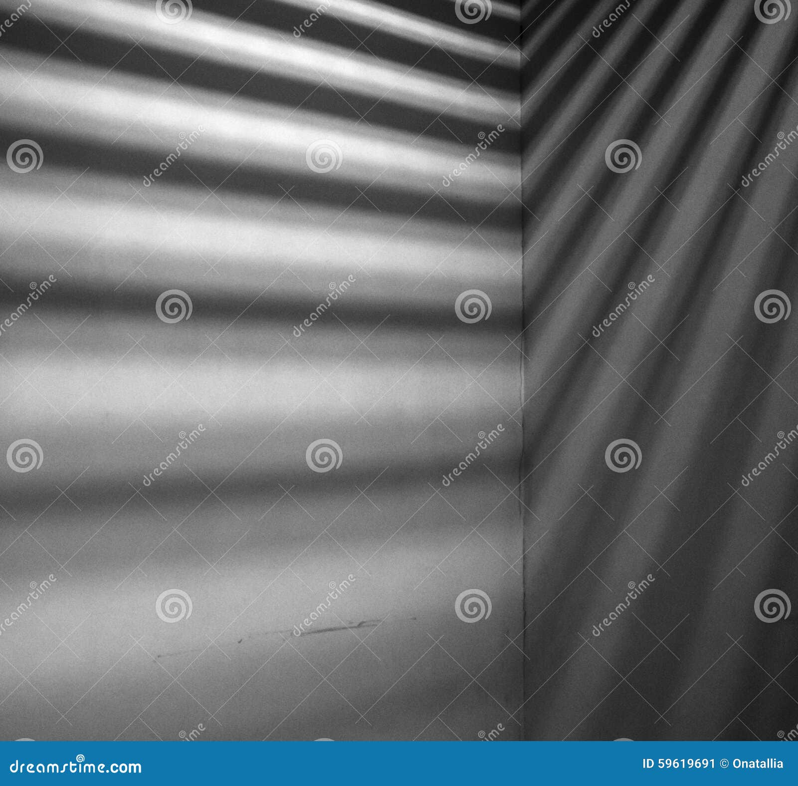 Lights and Shadows Falling on Corner of Concrete Wall Stock Image ...