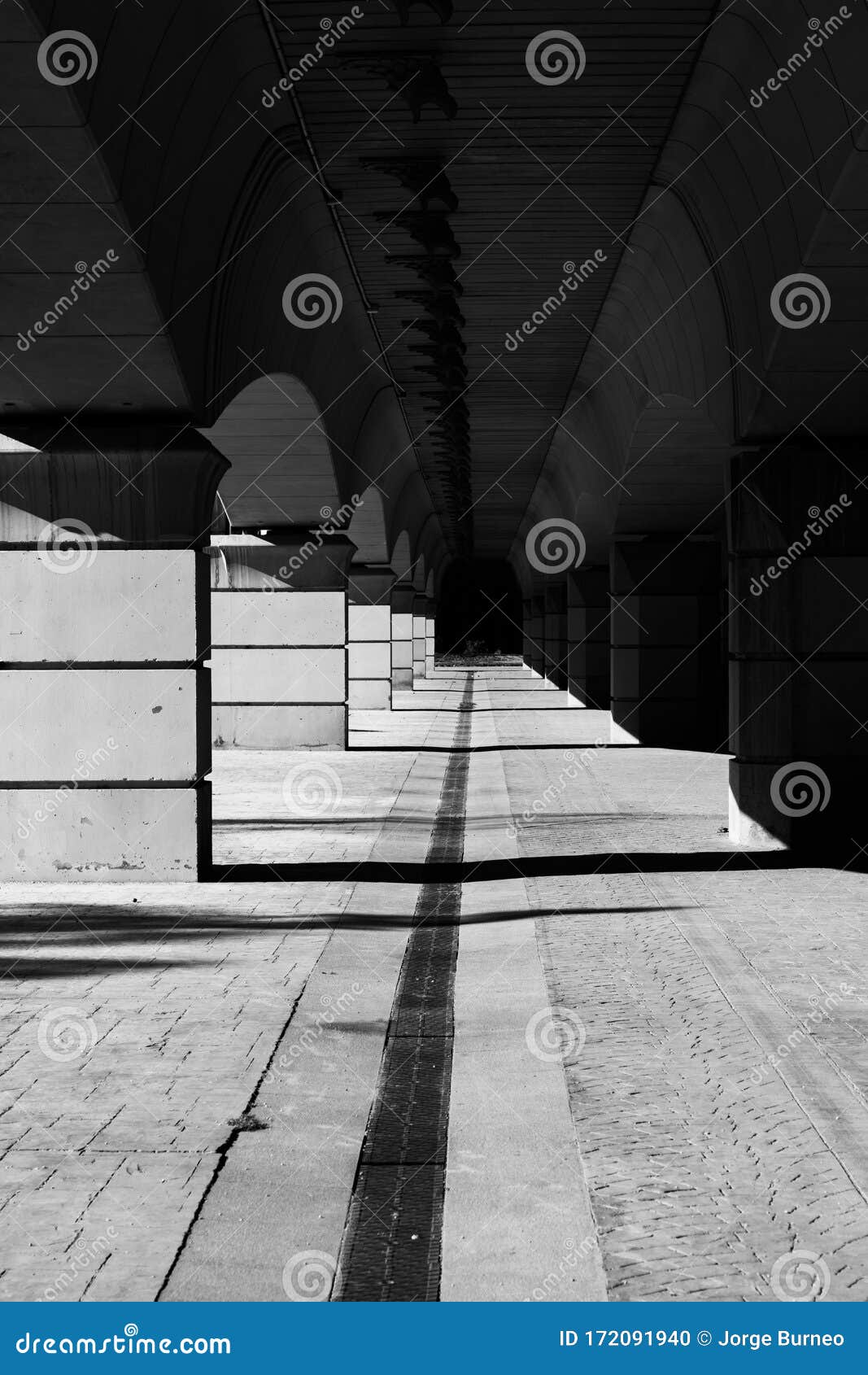 Lights and Shadows Under the Bridge Stock Photo - Image of construction ...