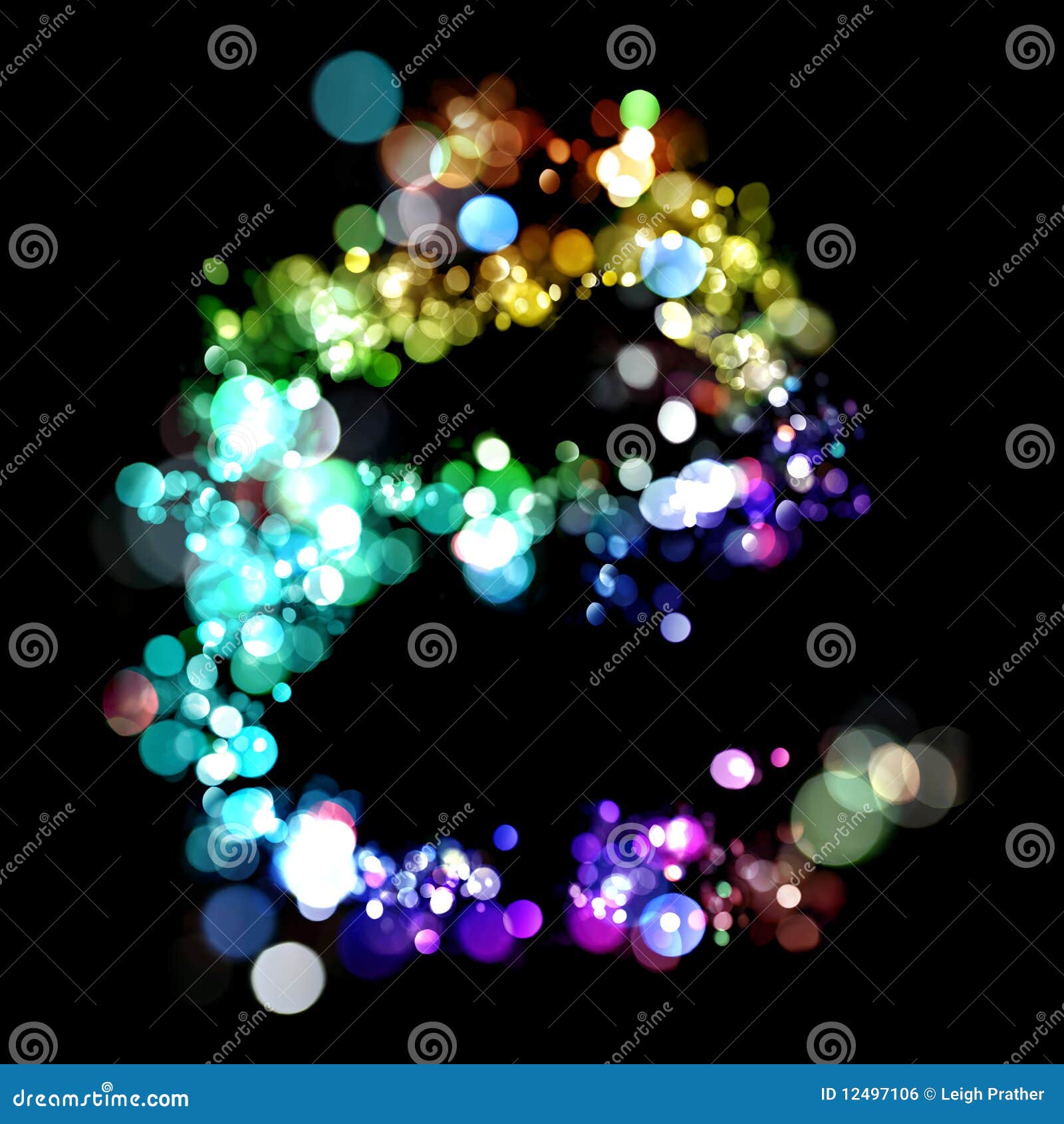 Lights in the Shape of Letters Stock Illustration - Illustration of ...
