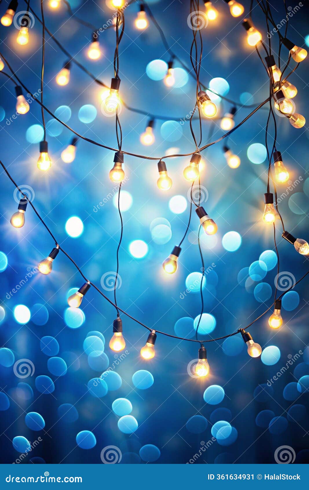 Lights Shining on Blue Background for Creative Designs Stock ...
