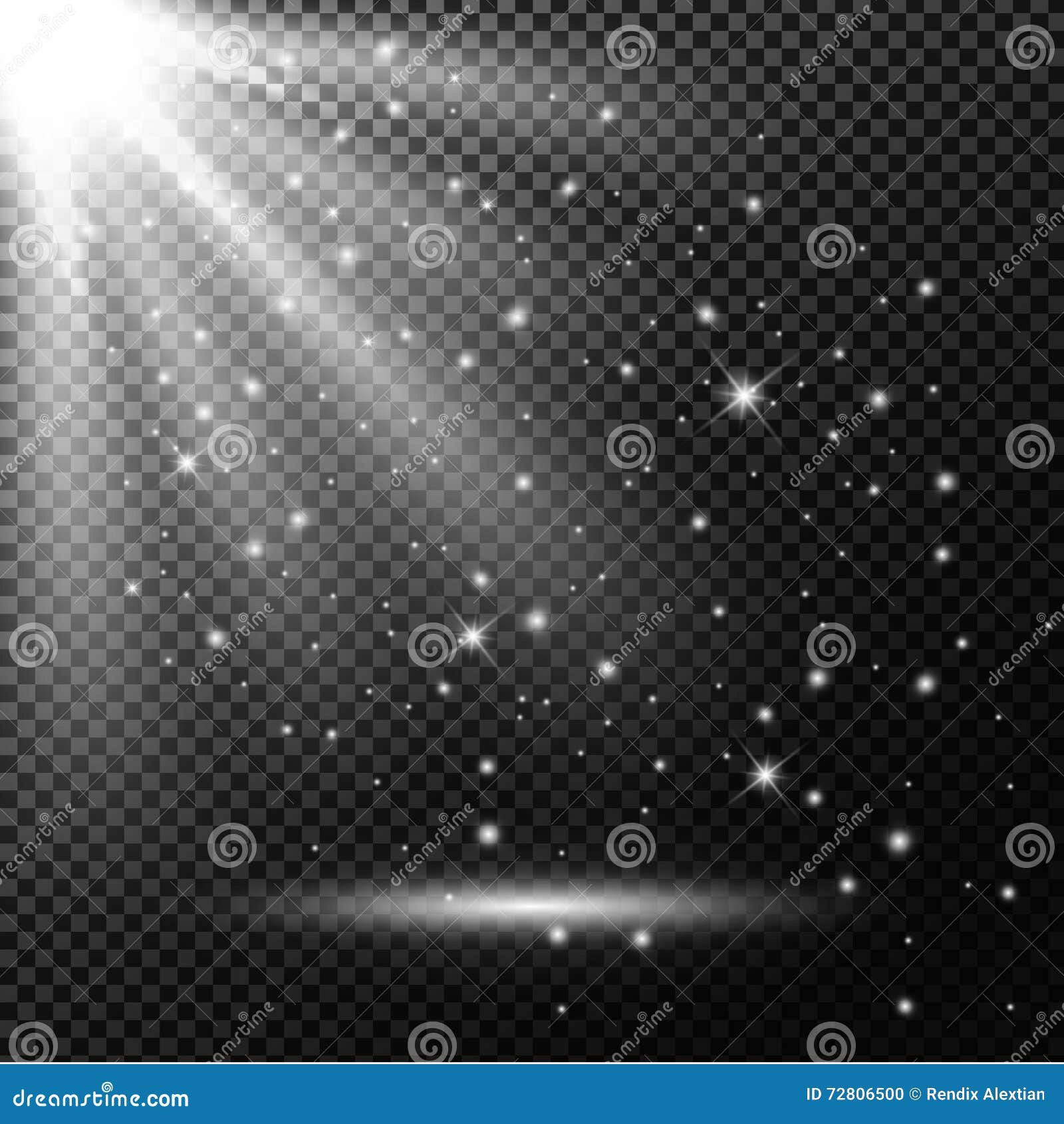 Lights Shining on Transparent Background Stock Illustration ...