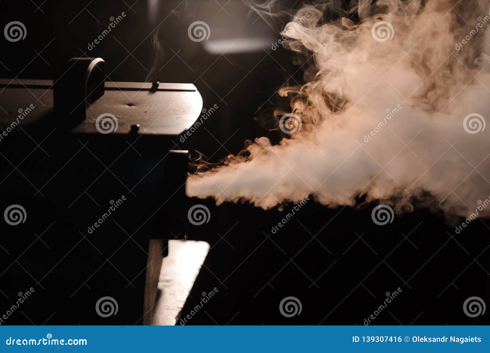 Lights in Smoke, Studio Lights Shining through the Smoke Stock Photo ...