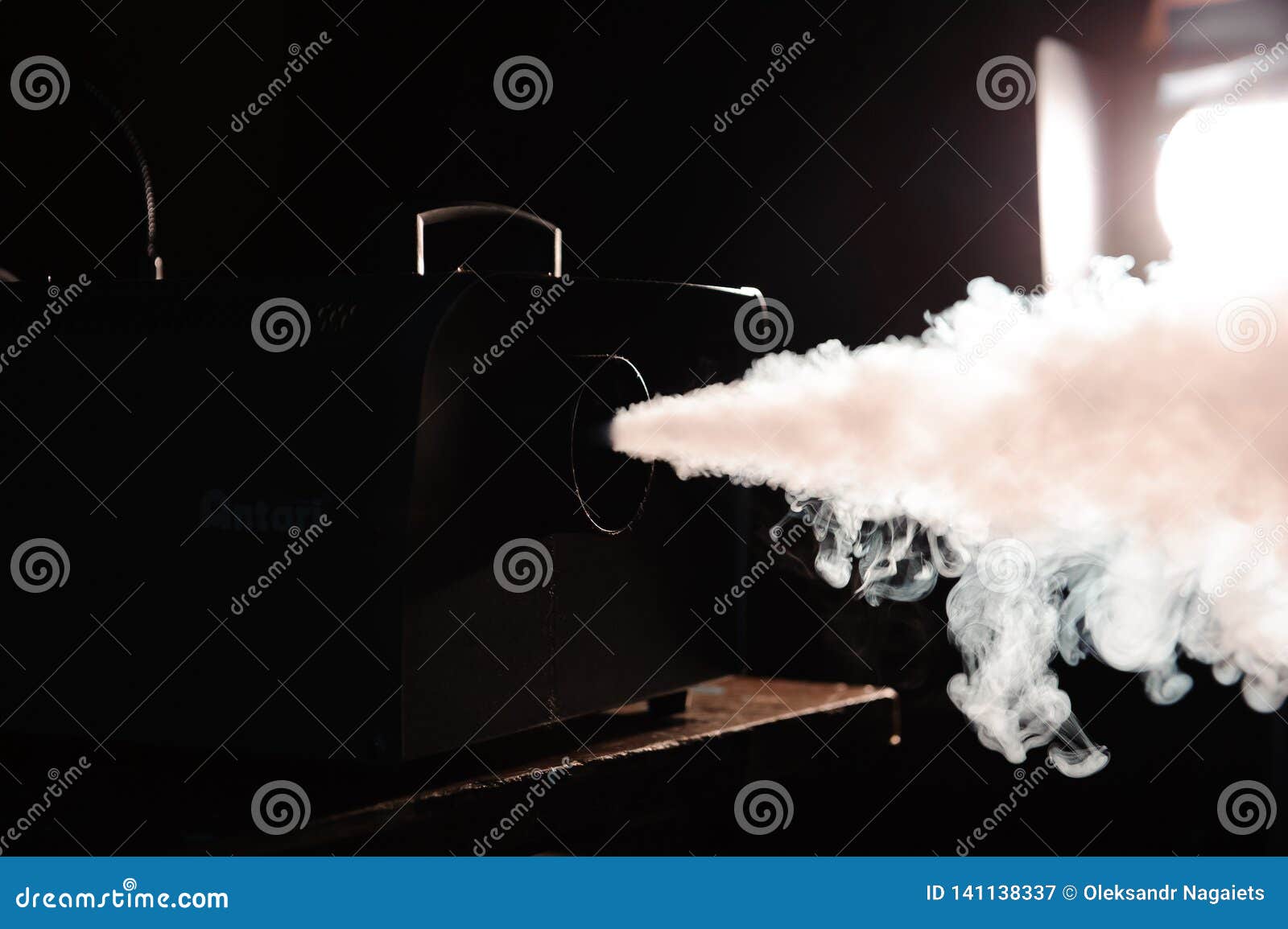 Lights in Smoke, Studio Lights Shining through the Smoke from Smoke ...