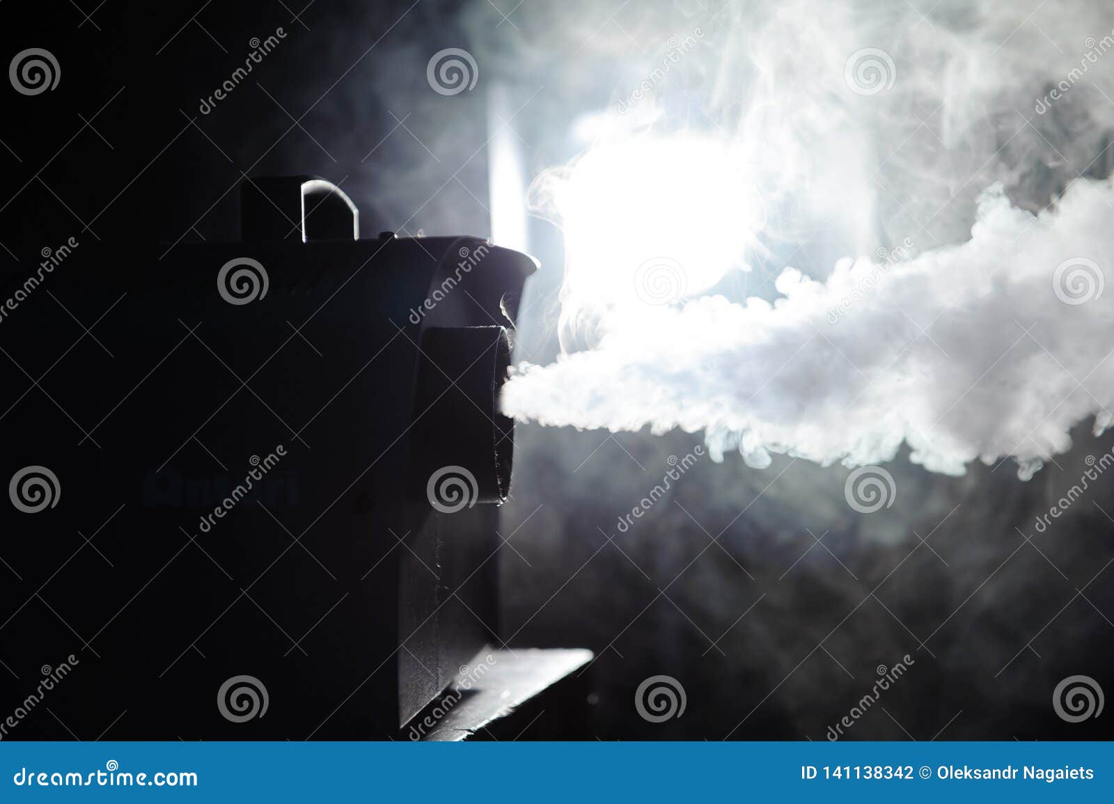 Lights in Smoke, Studio Lights Shining through the Smoke from Smoke ...