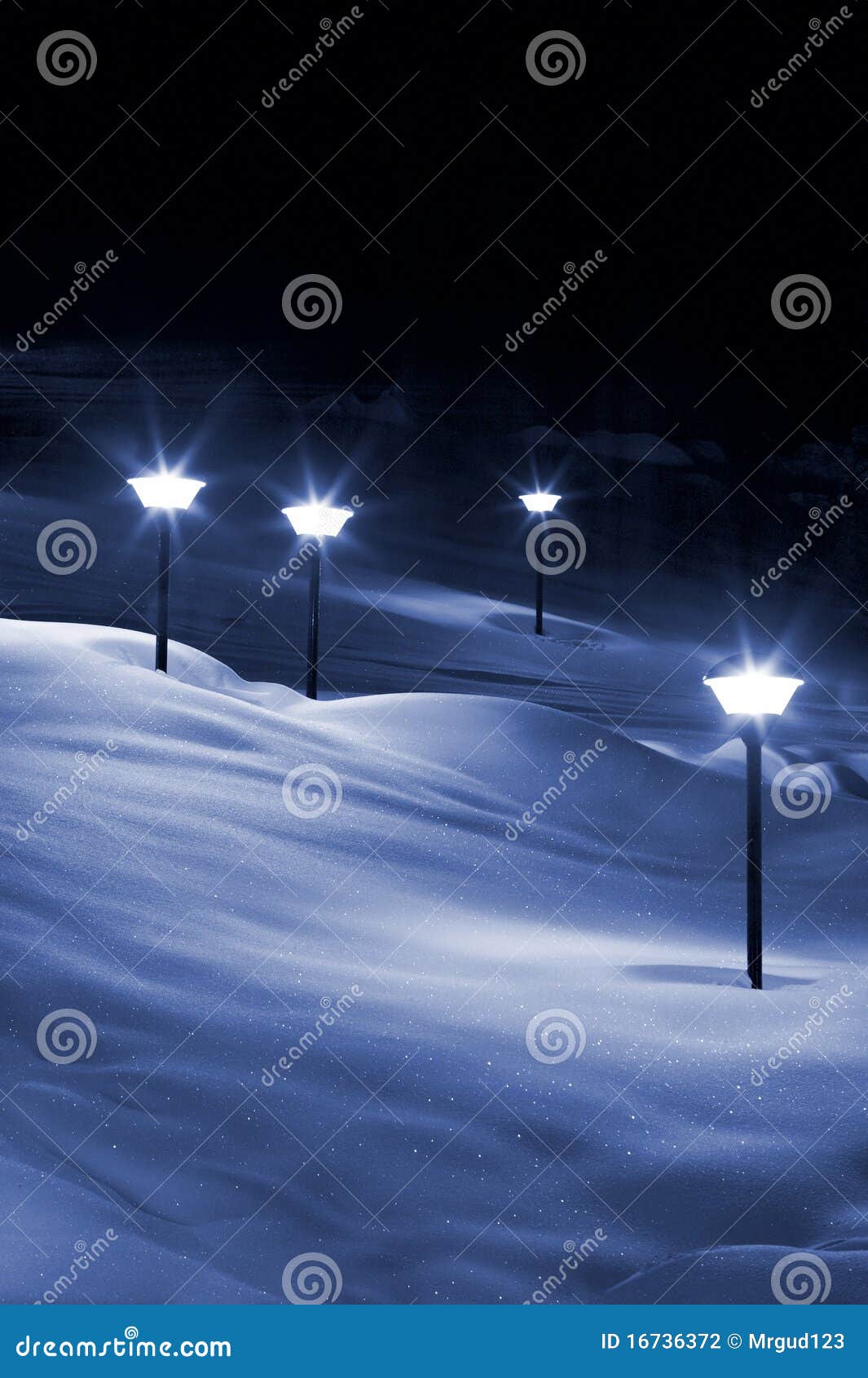 Lights in snow stock photo. Image of beautiful, frozen - 16736372