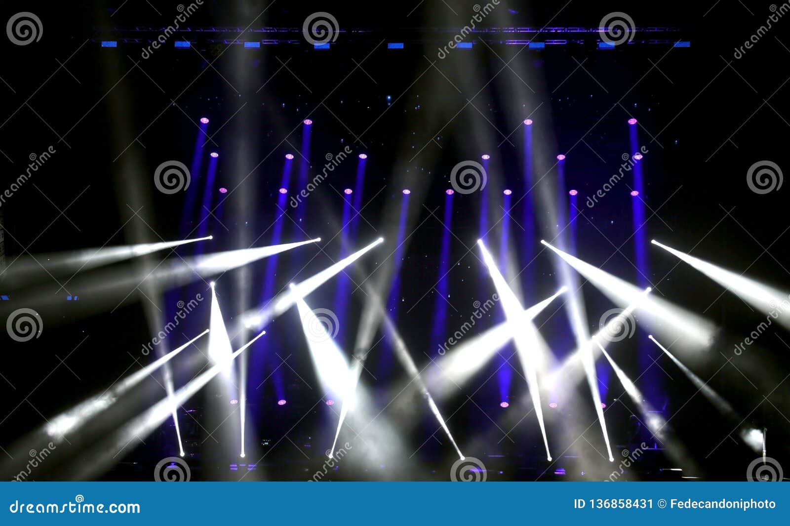Lights and SpotLights on the Stage Stock Image - Image of live ...