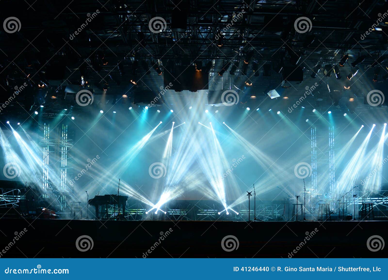 Lights on Stage stock photo. Image of concert, background - 41246440