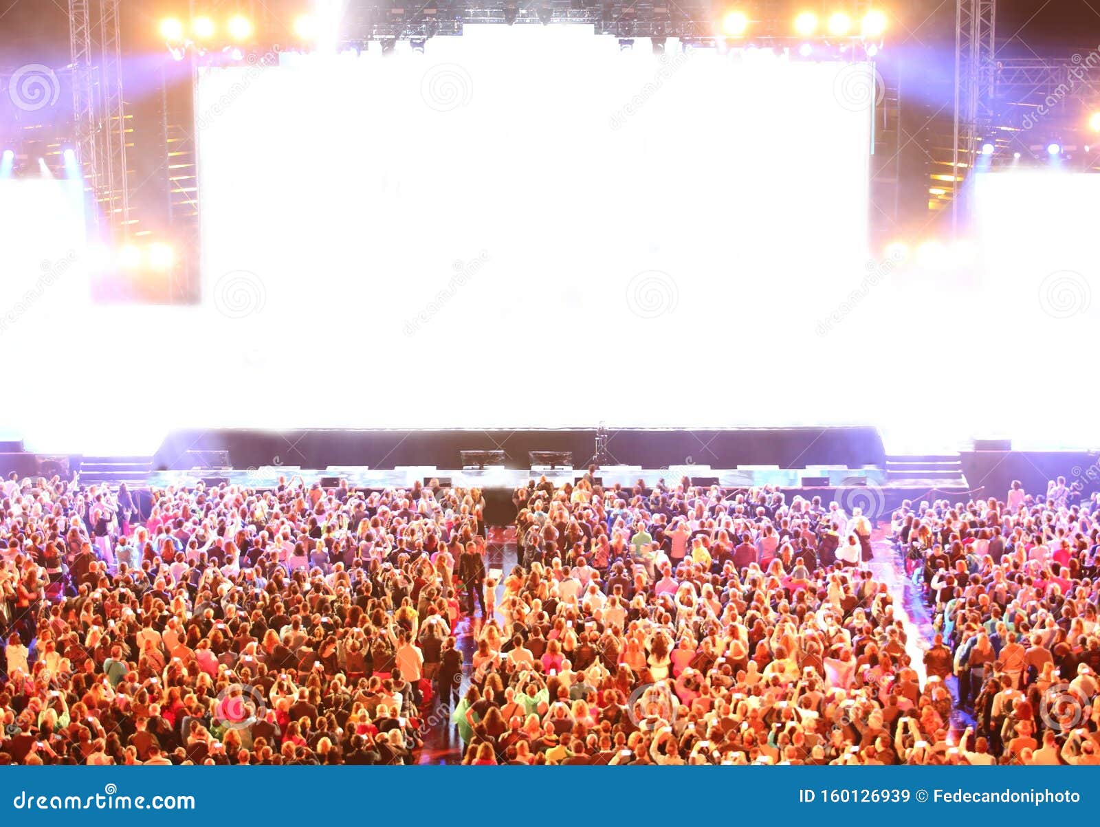 Lights of Stage and the People Stock Image - Image of customized ...