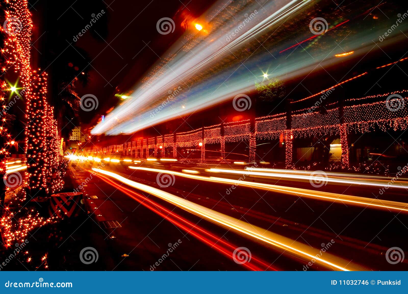 Lights stream stock photo. Image of stream, speed, fast - 11032746