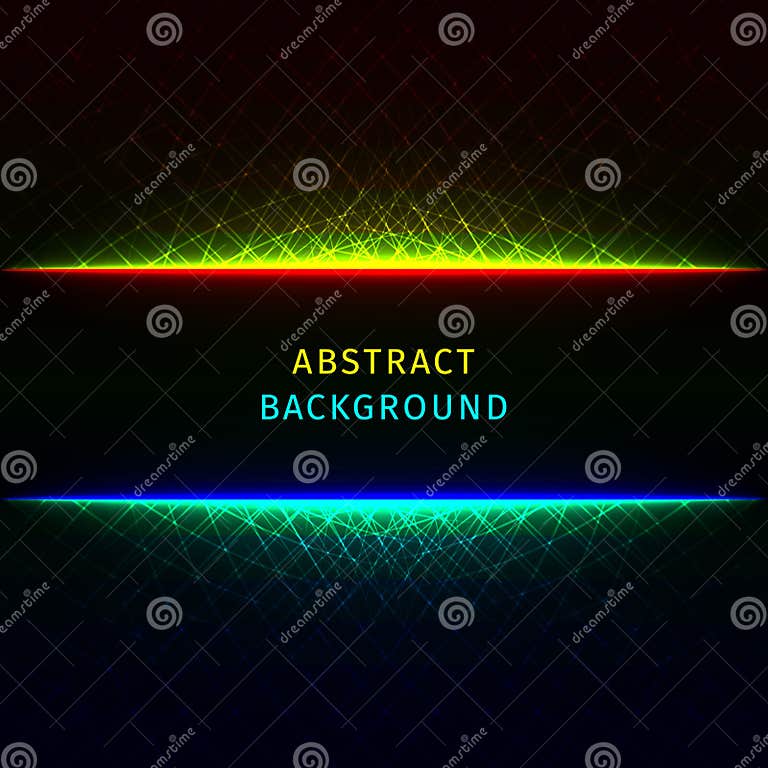 Lights Strips on Dark Background Stock Illustration - Illustration of ...