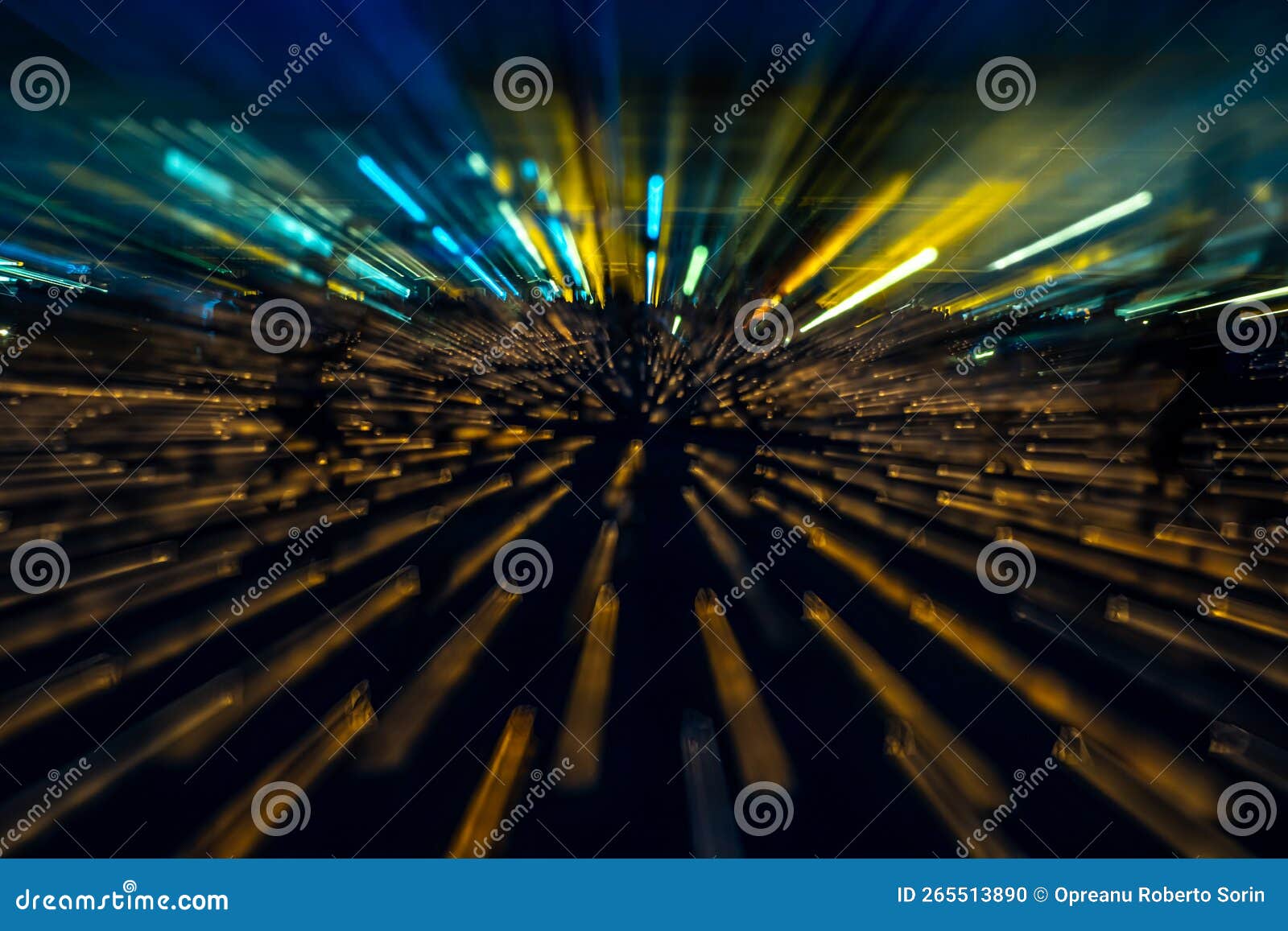 Lights Trail Using Zoom Techniques Stock Photo - Image of blurred ...