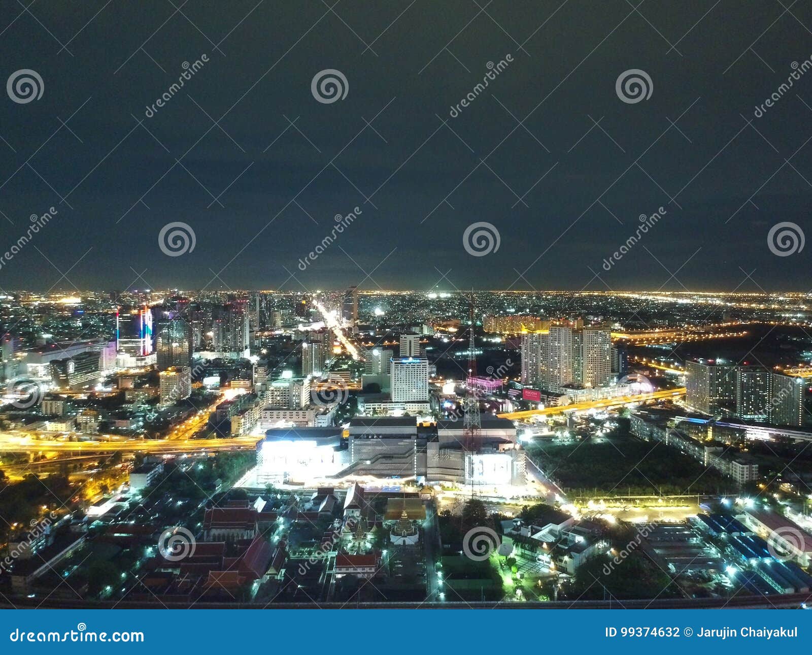 Lights up the city editorial photography. Image of skyline - 99374632