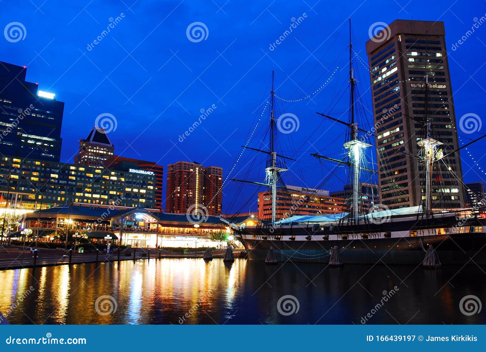 USS Constellation, Inner Harbor of Baltimore Editorial Photography ...