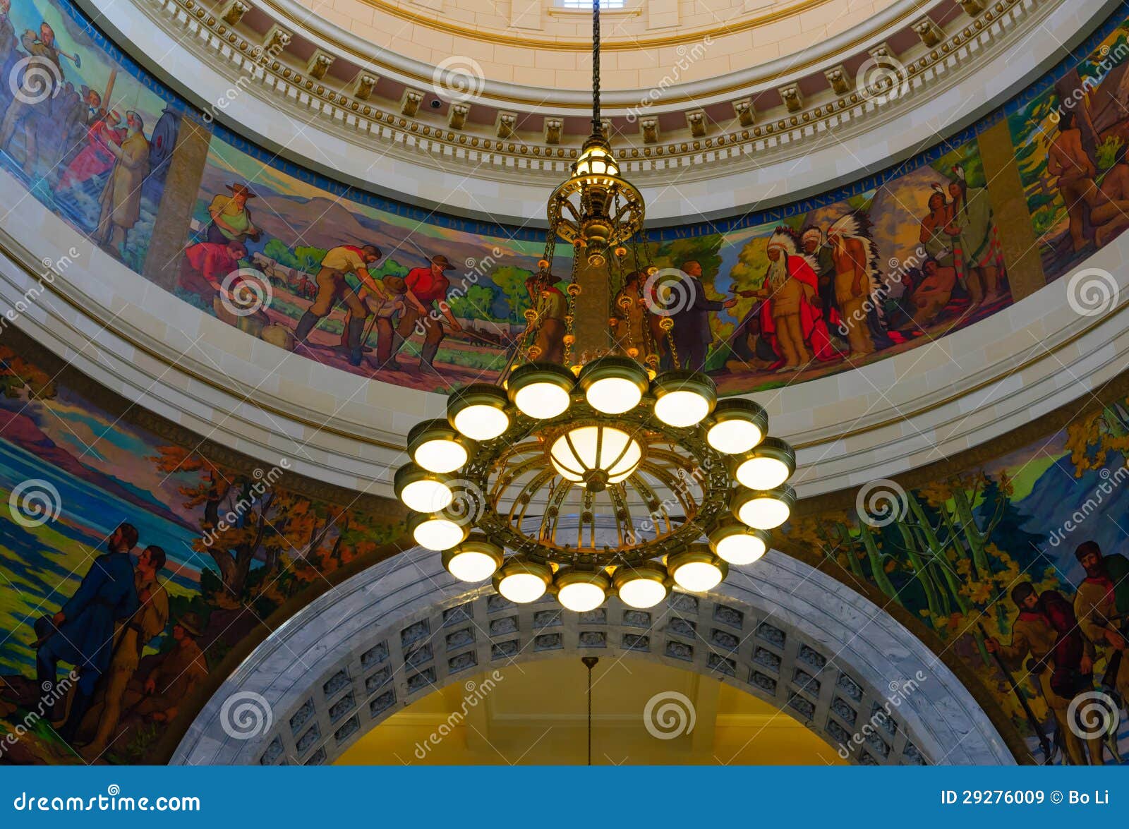 The Lights in Utah State Capitol Rotunda Stock Image - Image of ...