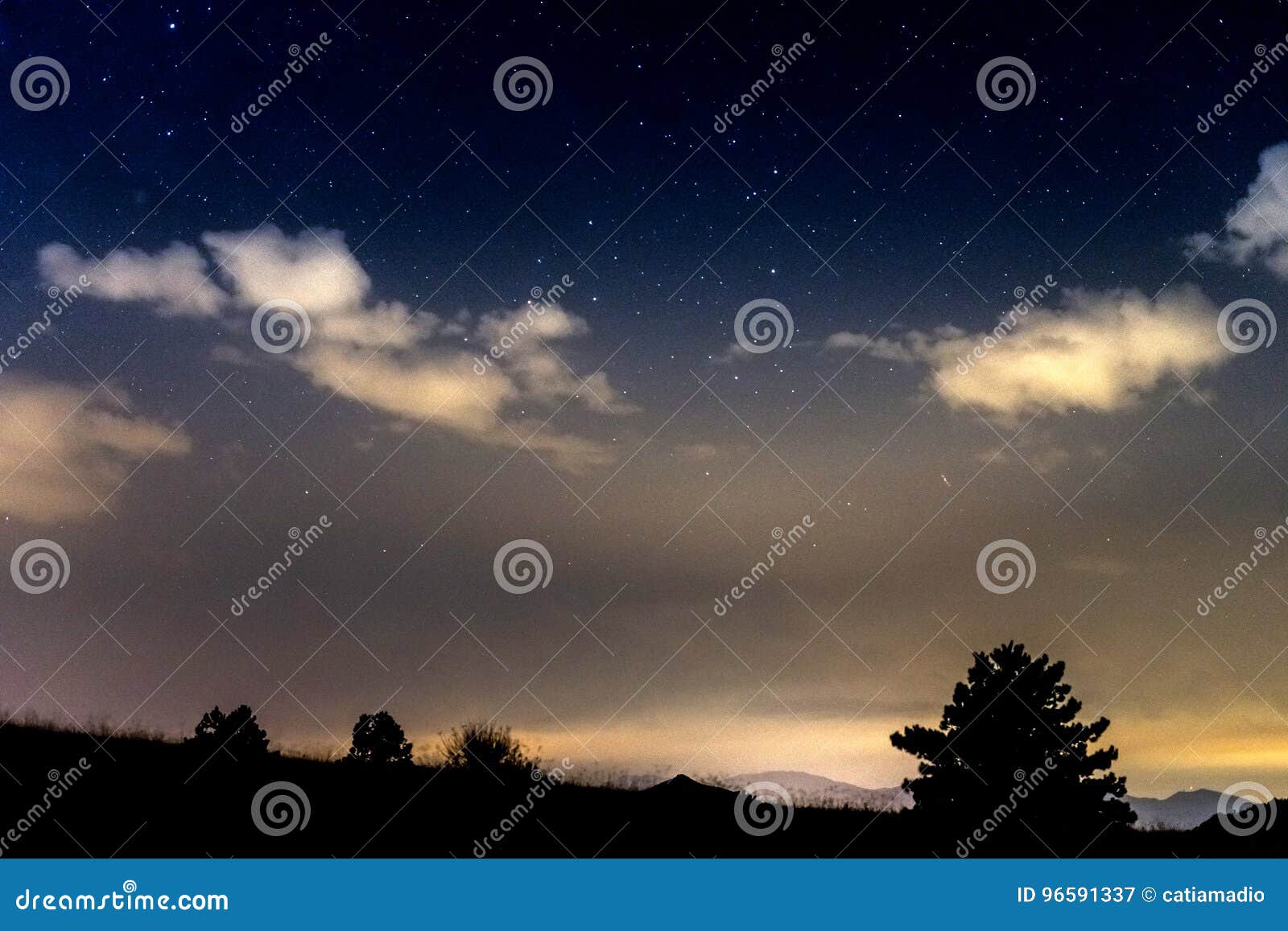 Lights in the valley stock image. Image of background - 96591337