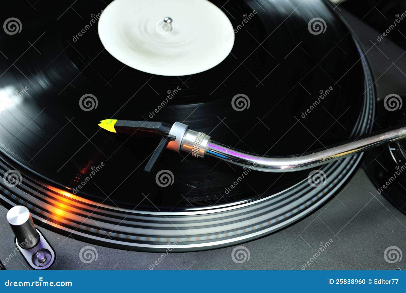 Lights on vinyl player stock photo. Image of white, life - 25838960