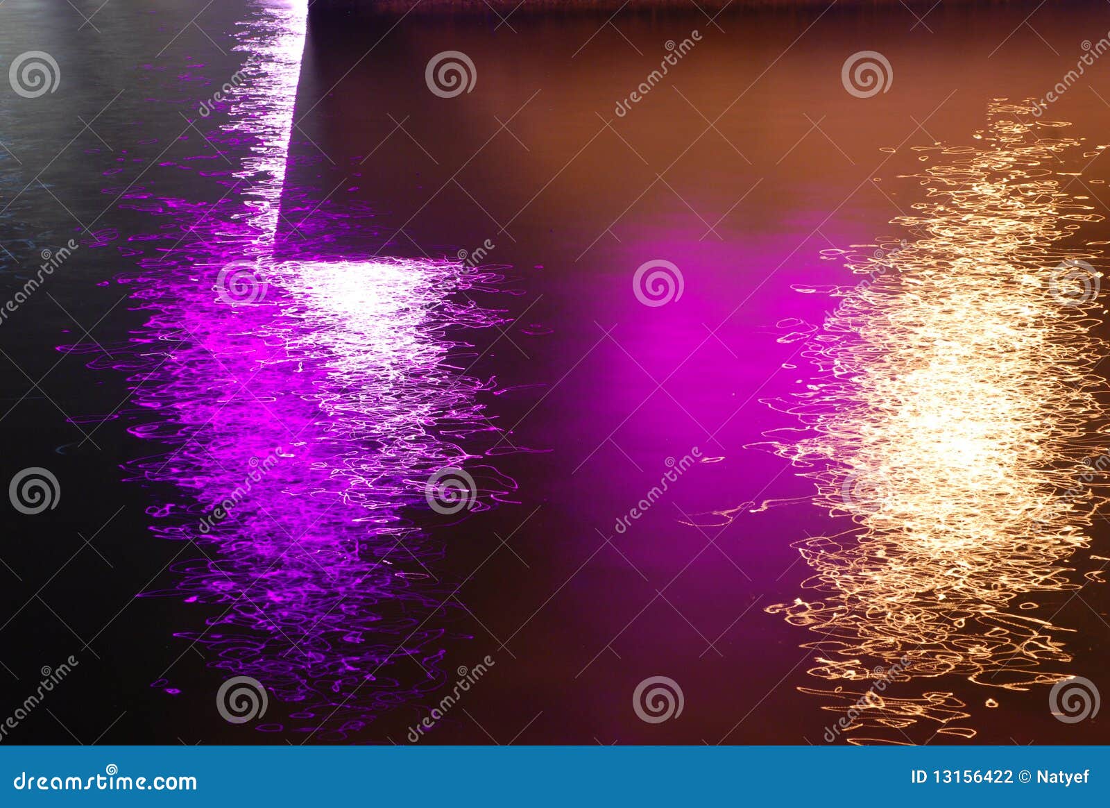 Lights in the water stock photo. Image of water, abstract - 13156422