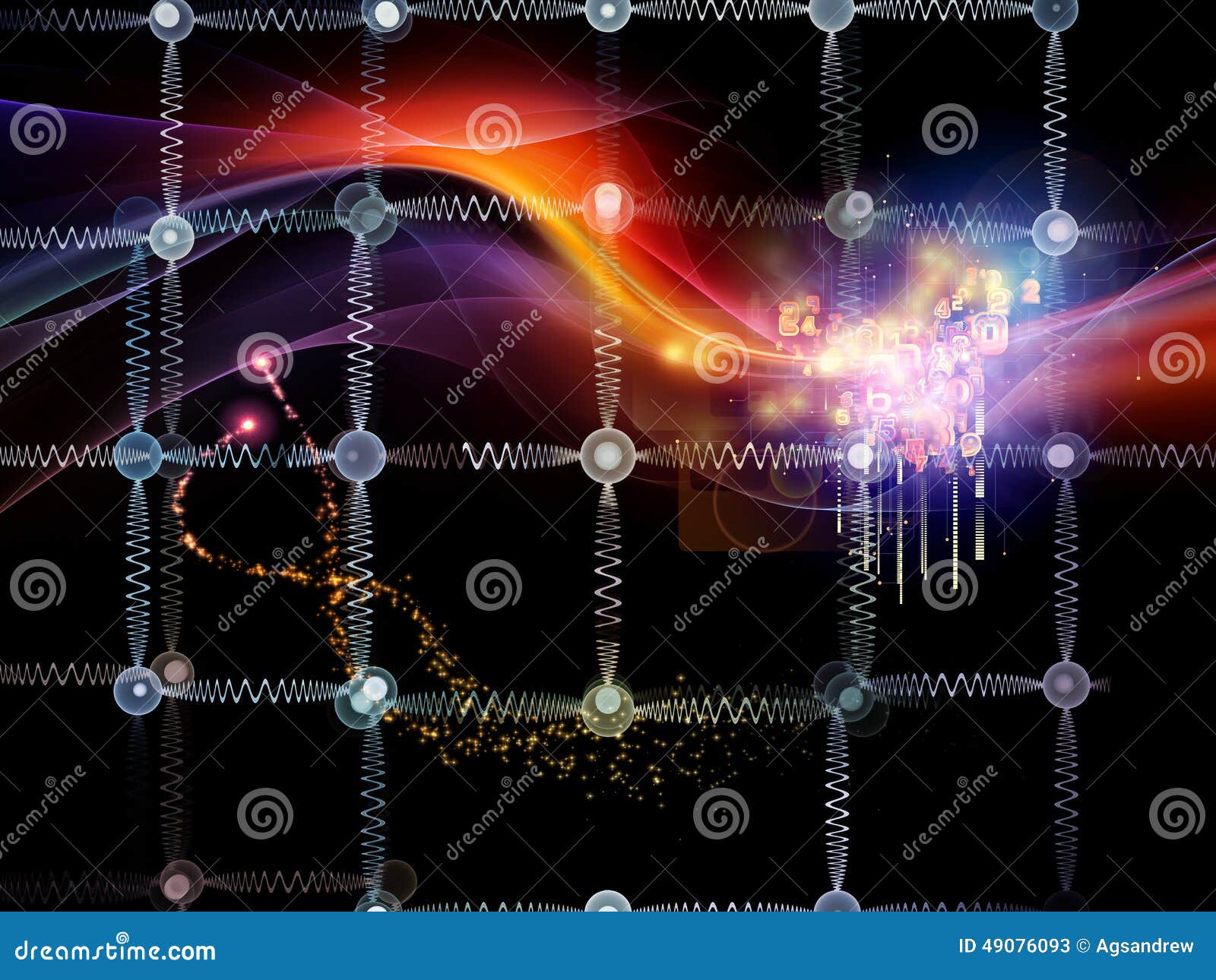 Lights of Waves stock illustration. Illustration of backdrop - 49076093