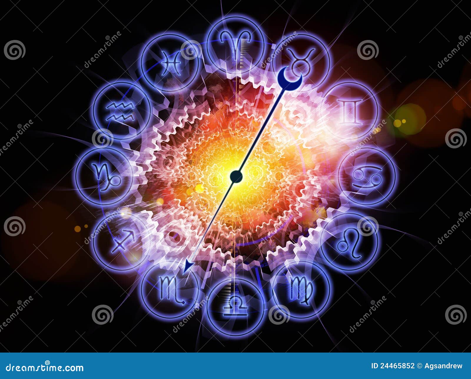 Lights of Zodiac stock illustration. Illustration of concept - 24465852