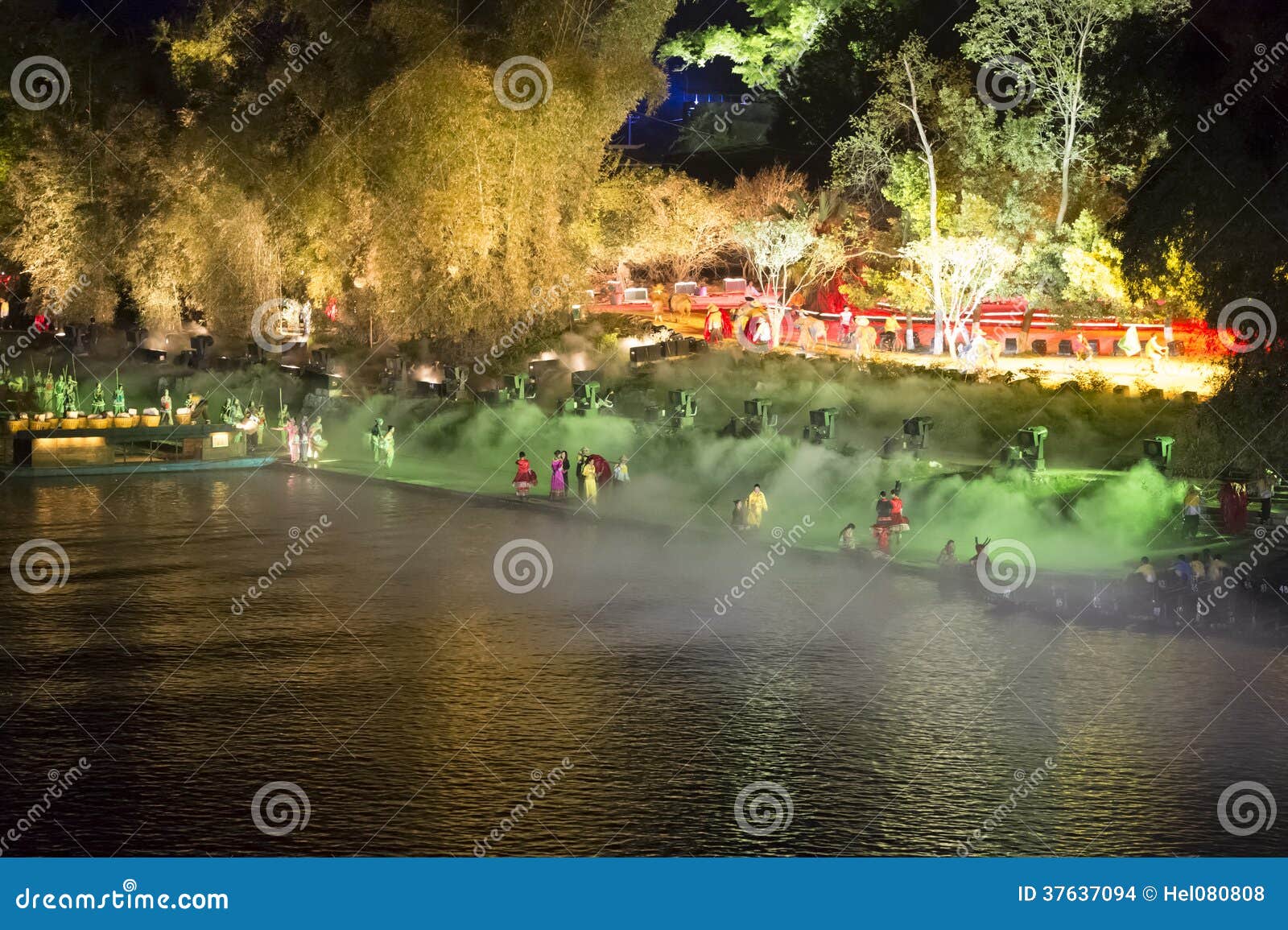 Light Show Lui Sanjie, Yangshuo , China Editorial Stock Image - Image ...