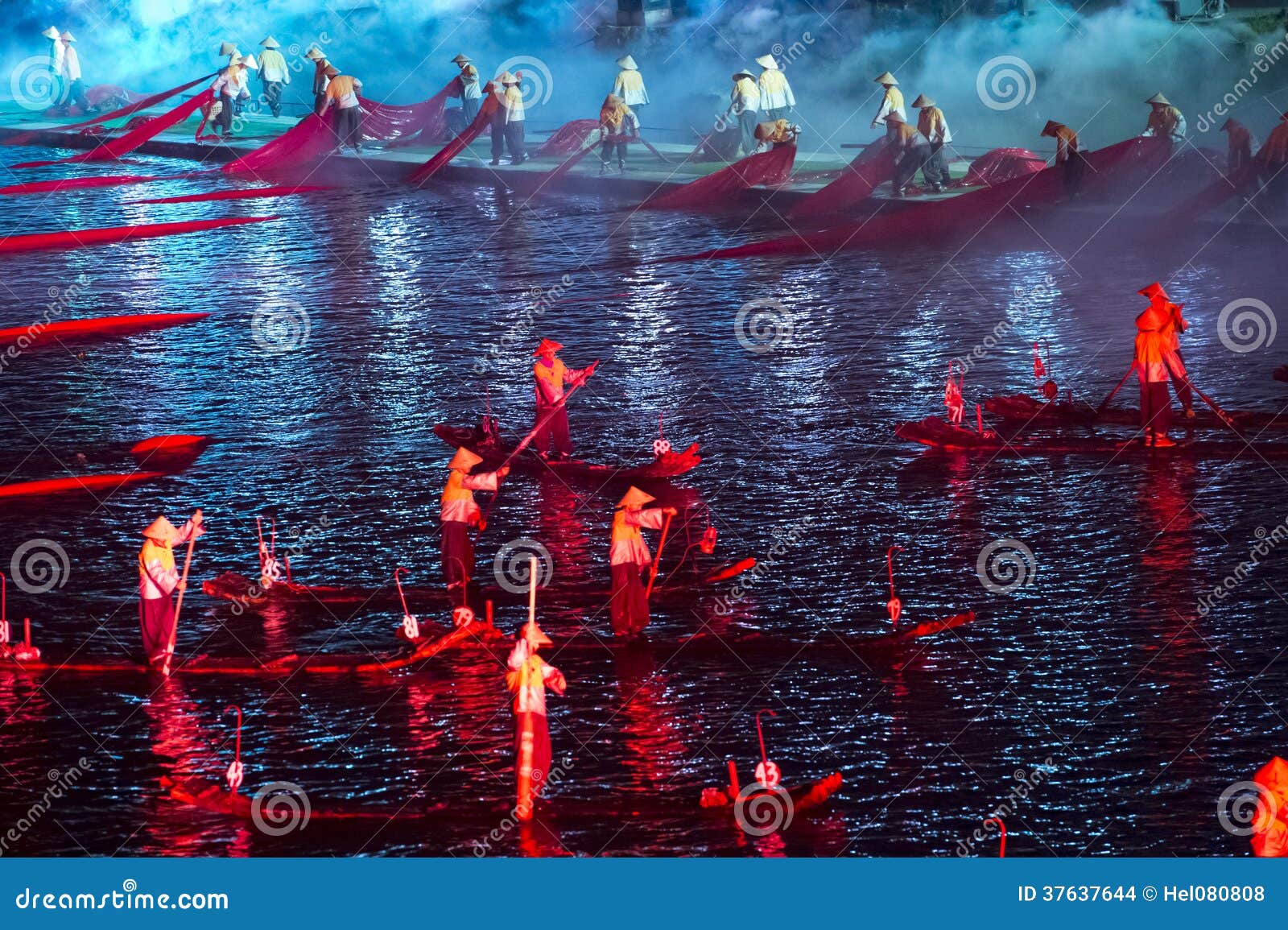 Light Show Lui Sanjie, Yangshuo , China Editorial Stock Image - Image ...