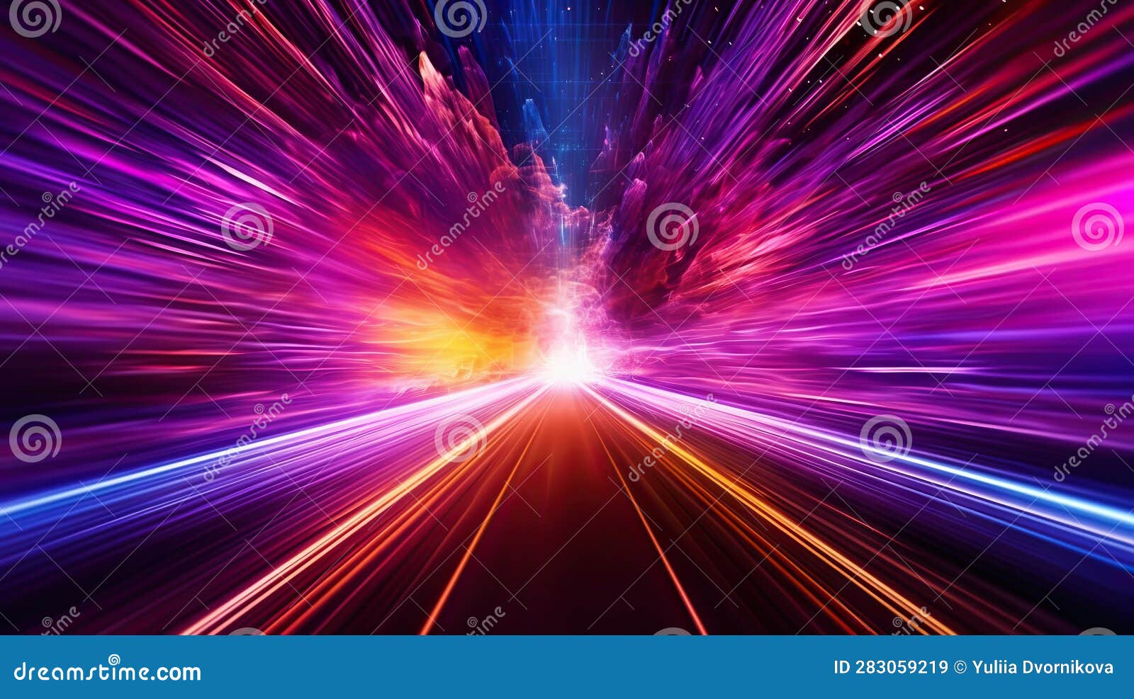 Lightspeed Travel Background. Galaxy and Cosmos Exploration Stock ...