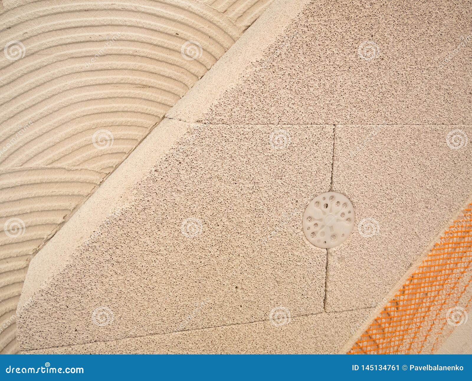 Lightweight Cellular Concrete Foam Cement Blocks at Construction Frame ...