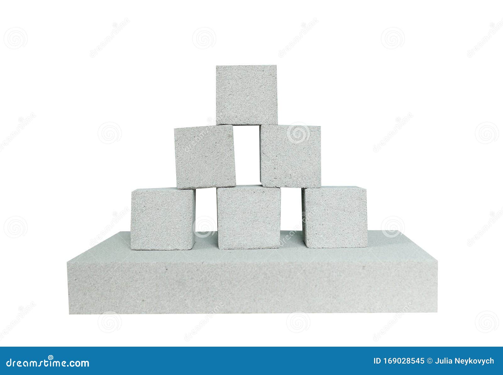 Lightweight Construction Brick Isolated On White. Lightweight Foamed ...