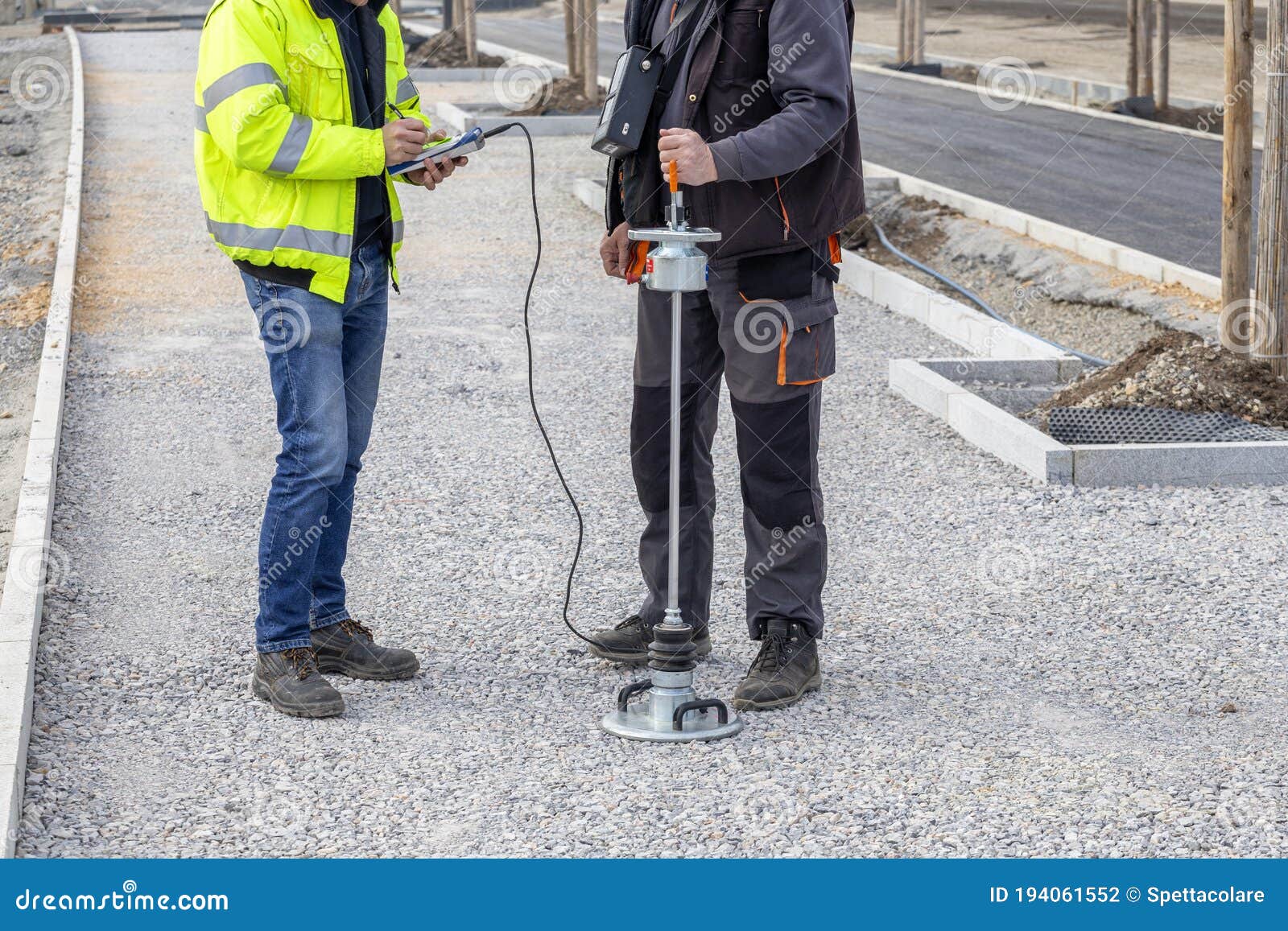 Lightweight Deflectometer Used in Earthwork Testing Stock Photo - Image ...