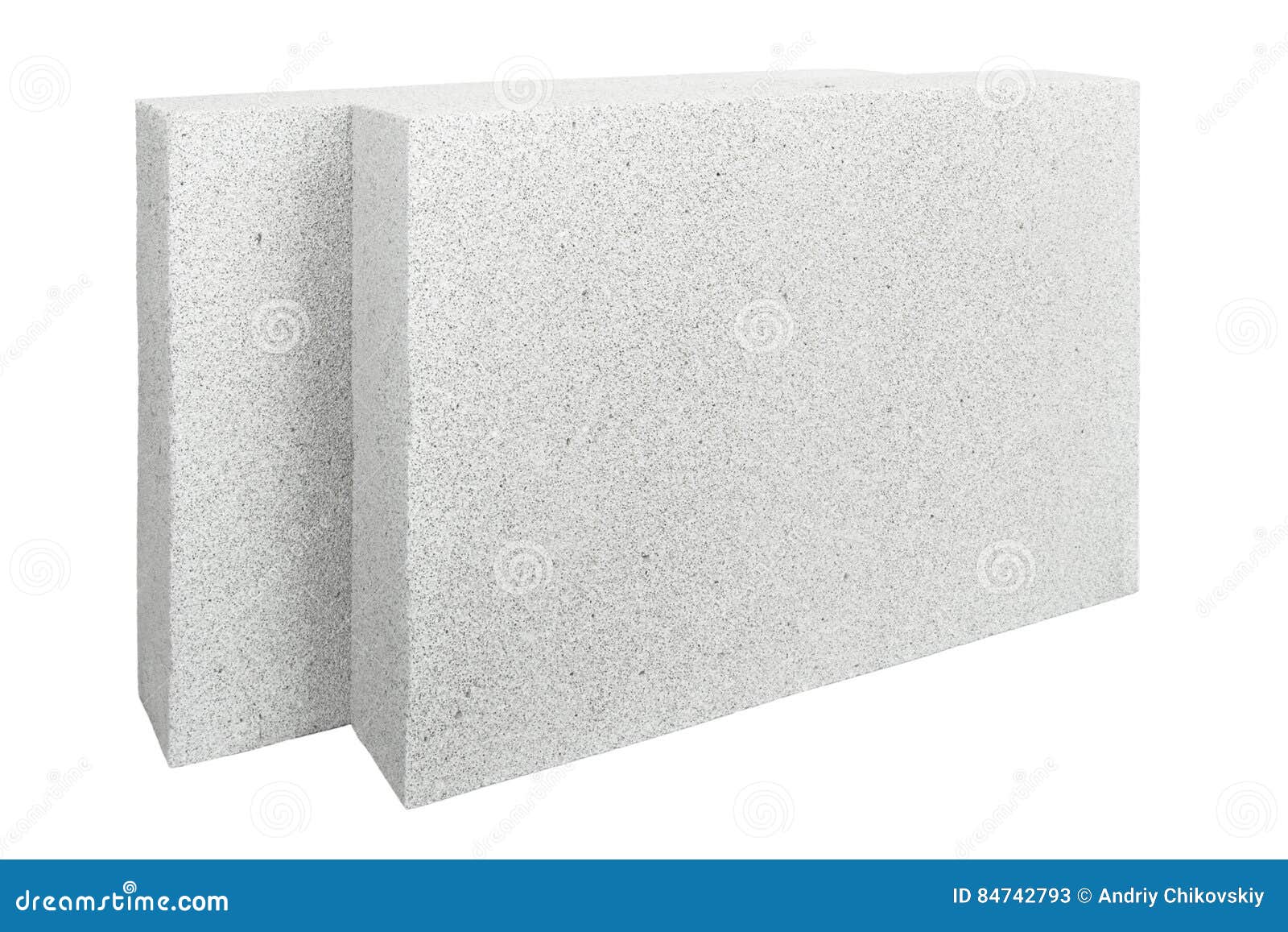 Lightweight Foamed Gypsum Block Isolated on White Stock Image - Image ...