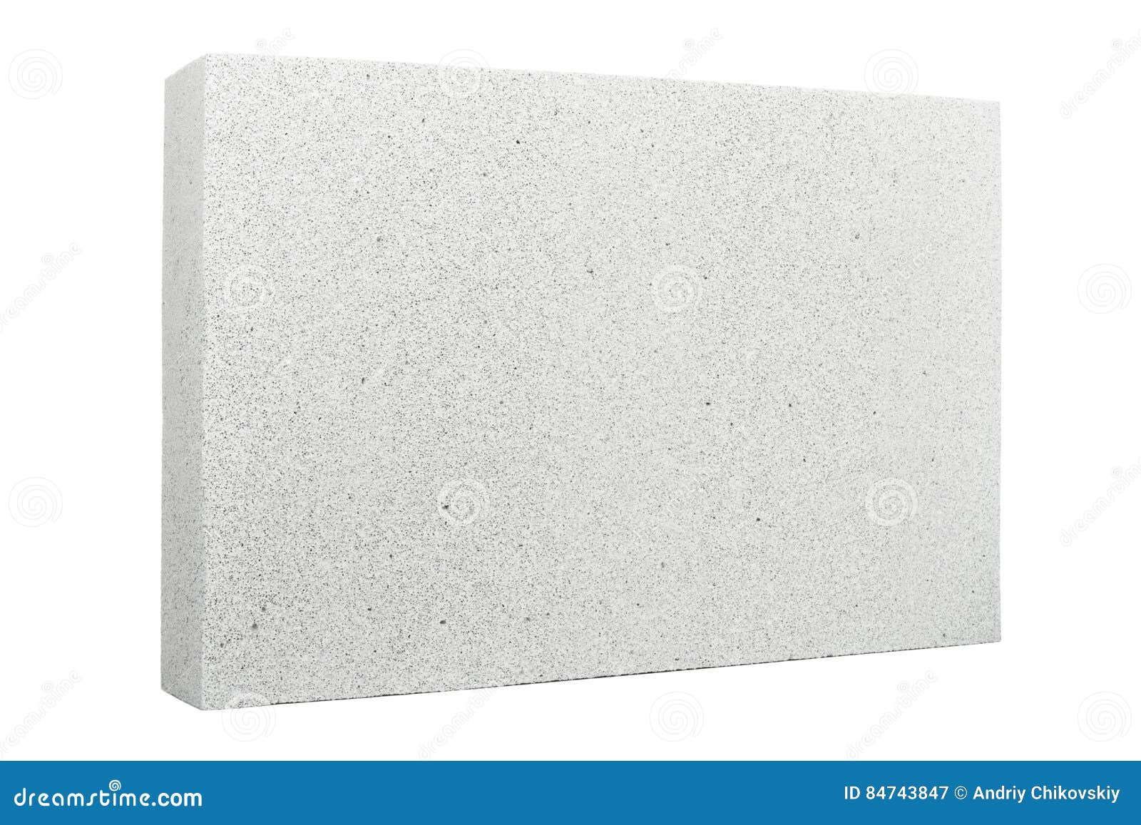 Lightweight Foamed Gypsum Block Isolated on White Stock Image - Image ...