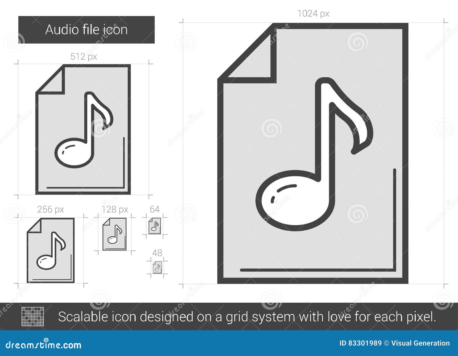 Ligne Audio Icône De Dossier Illustration de Vecteur - Illustration du ...
