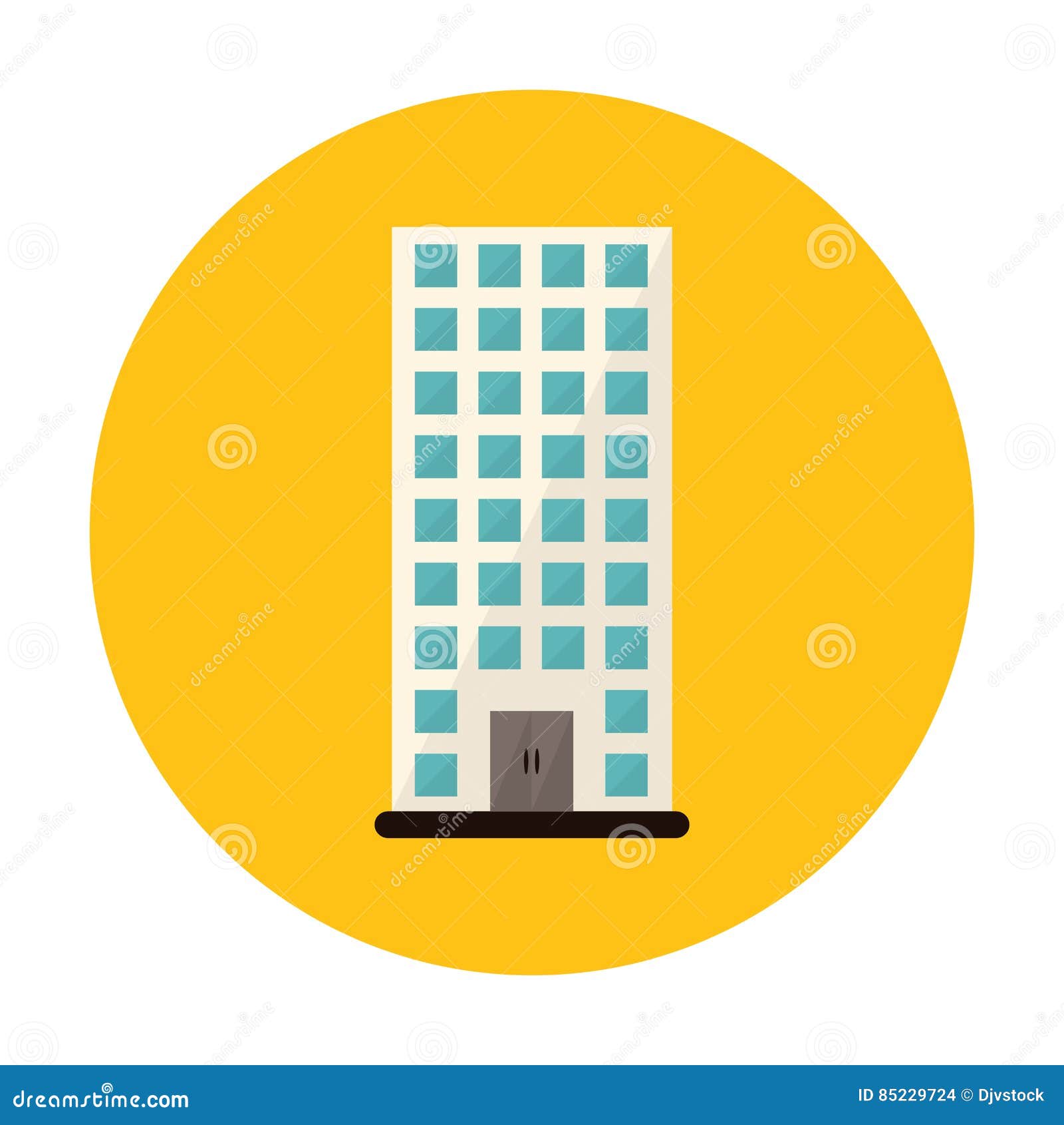 Ligne Autocollant D'immeuble De Symbole Illustration Stock ...