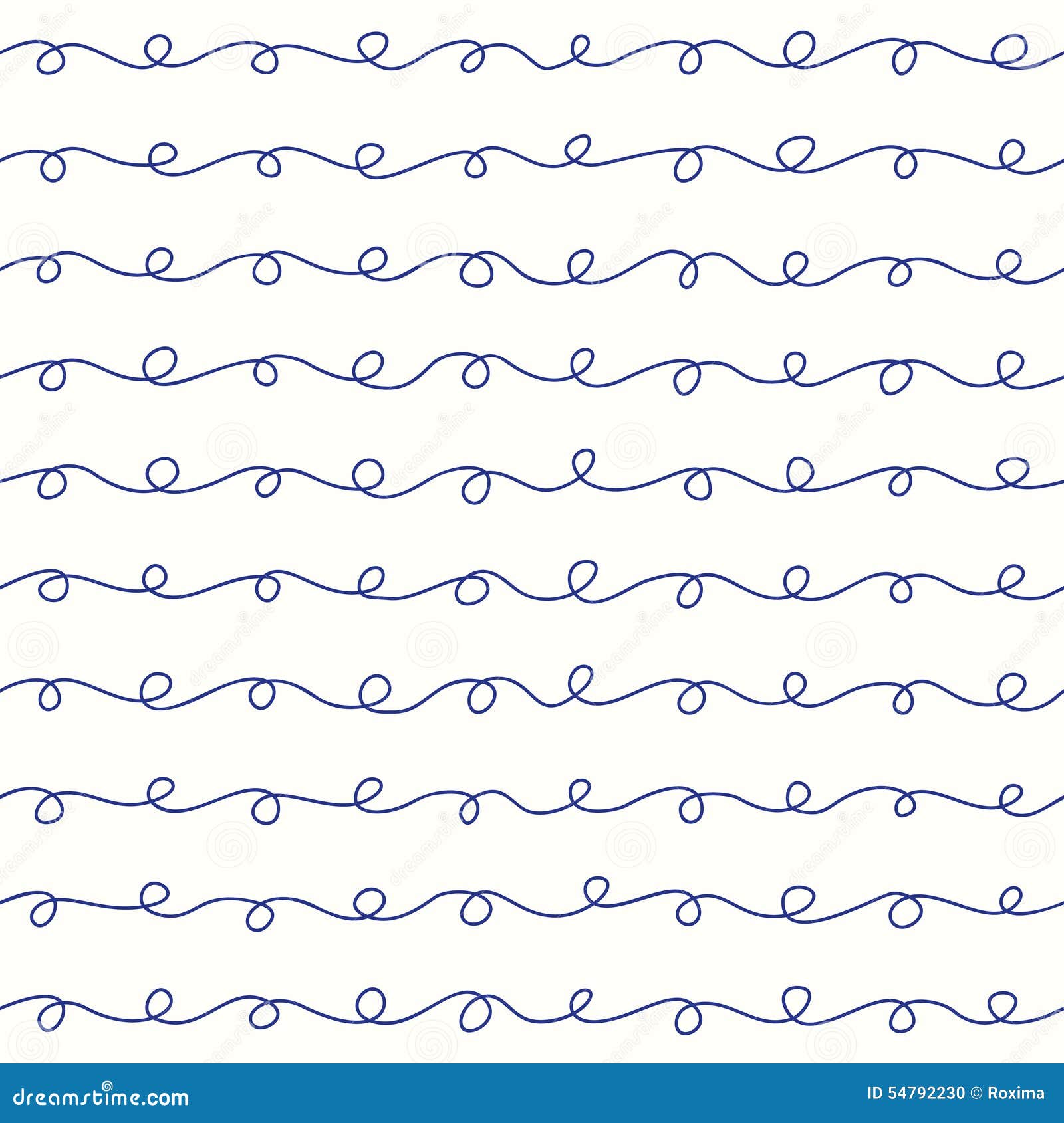Ligne De Boucles Sur Un Fond Clair Illustration de Vecteur ...