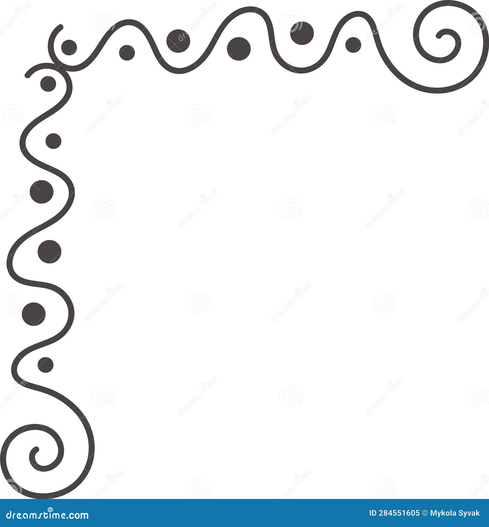 Ligne De Calligraphie De Bordure Illustration de Vecteur - Illustration ...