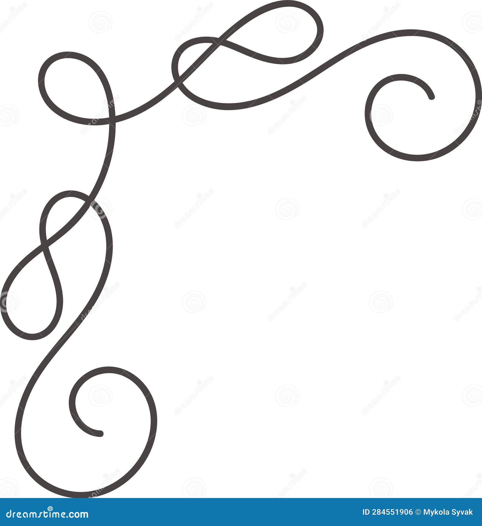 Ligne De Calligraphie De Bordure Illustration de Vecteur - Illustration ...