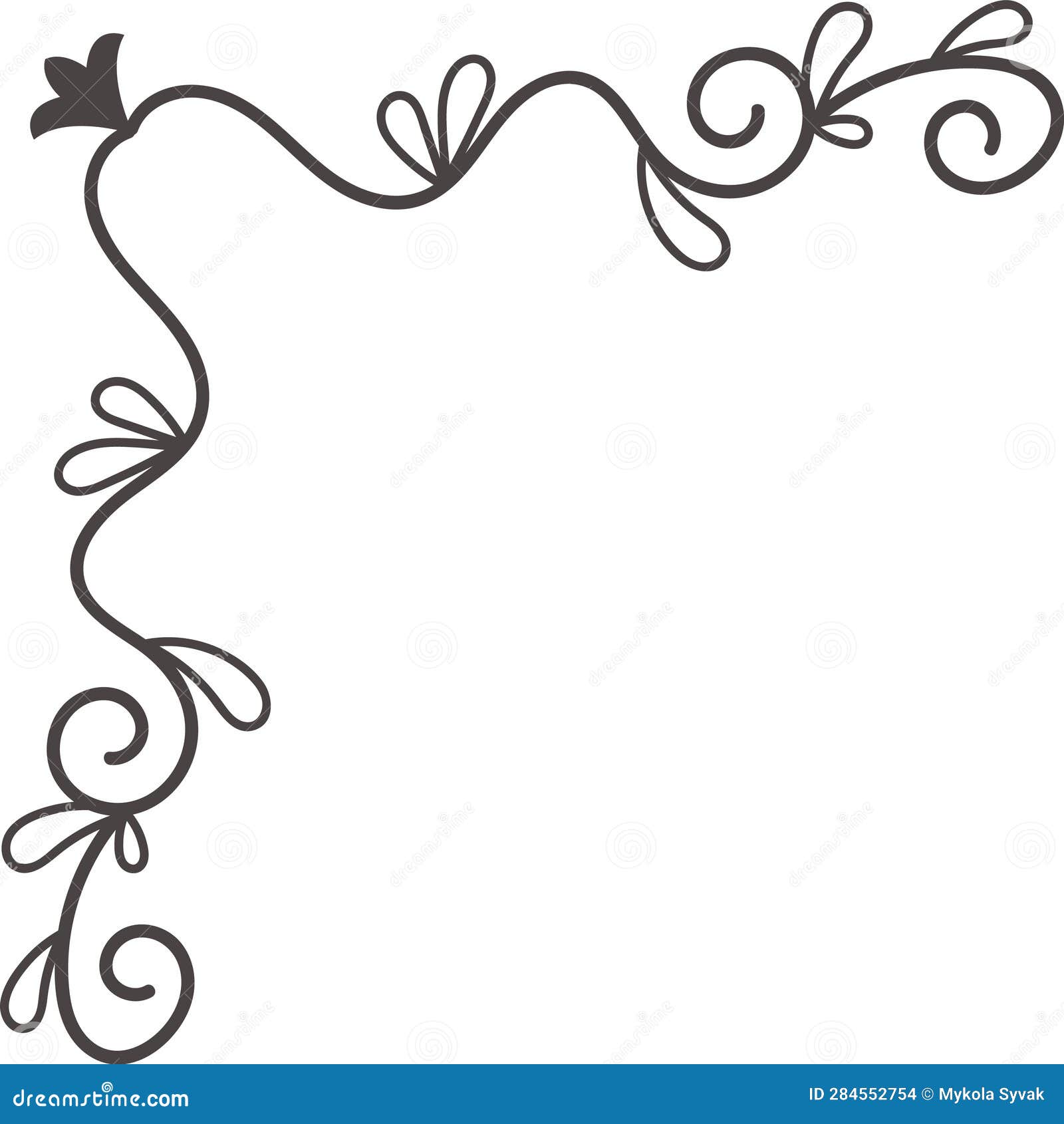 Ligne De Calligraphie De Bordure Illustration de Vecteur - Illustration ...