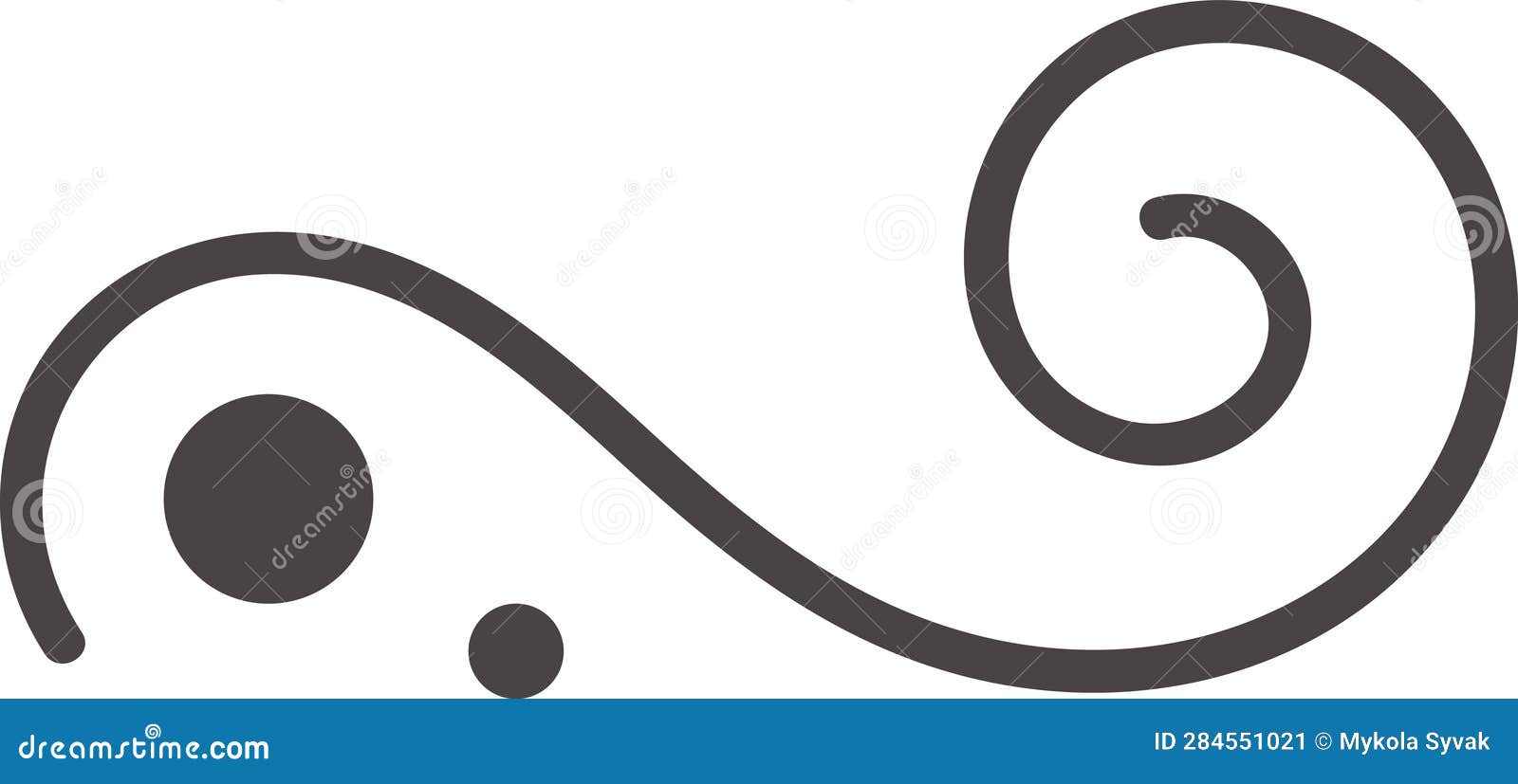 Ligne De Calligraphie Courbe Illustration de Vecteur - Illustration du ...