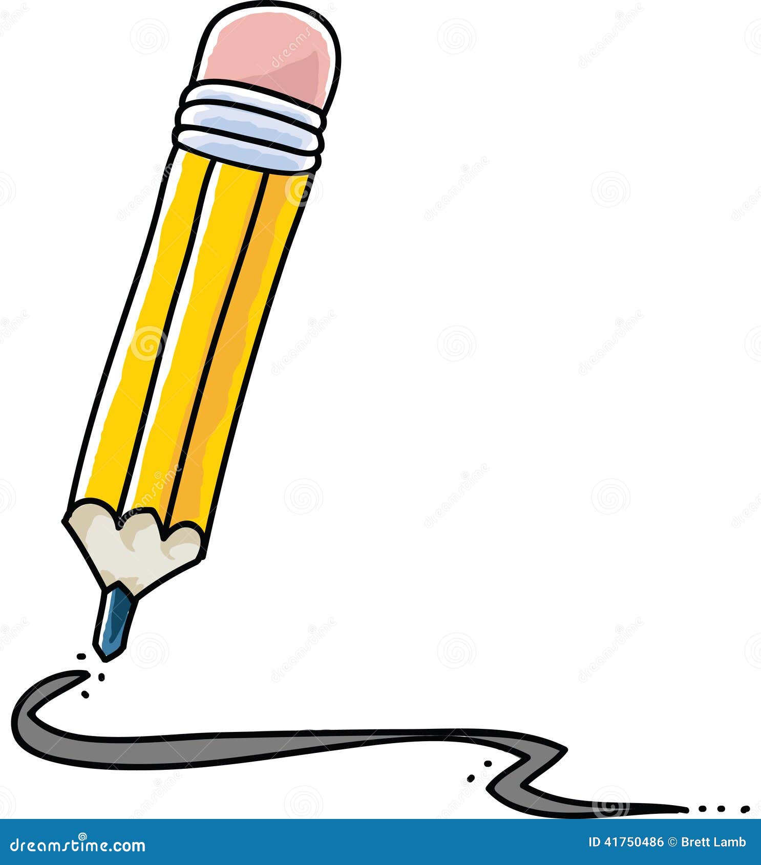 Ligne de crayon illustration stock. Illustration du crayon - 41750486