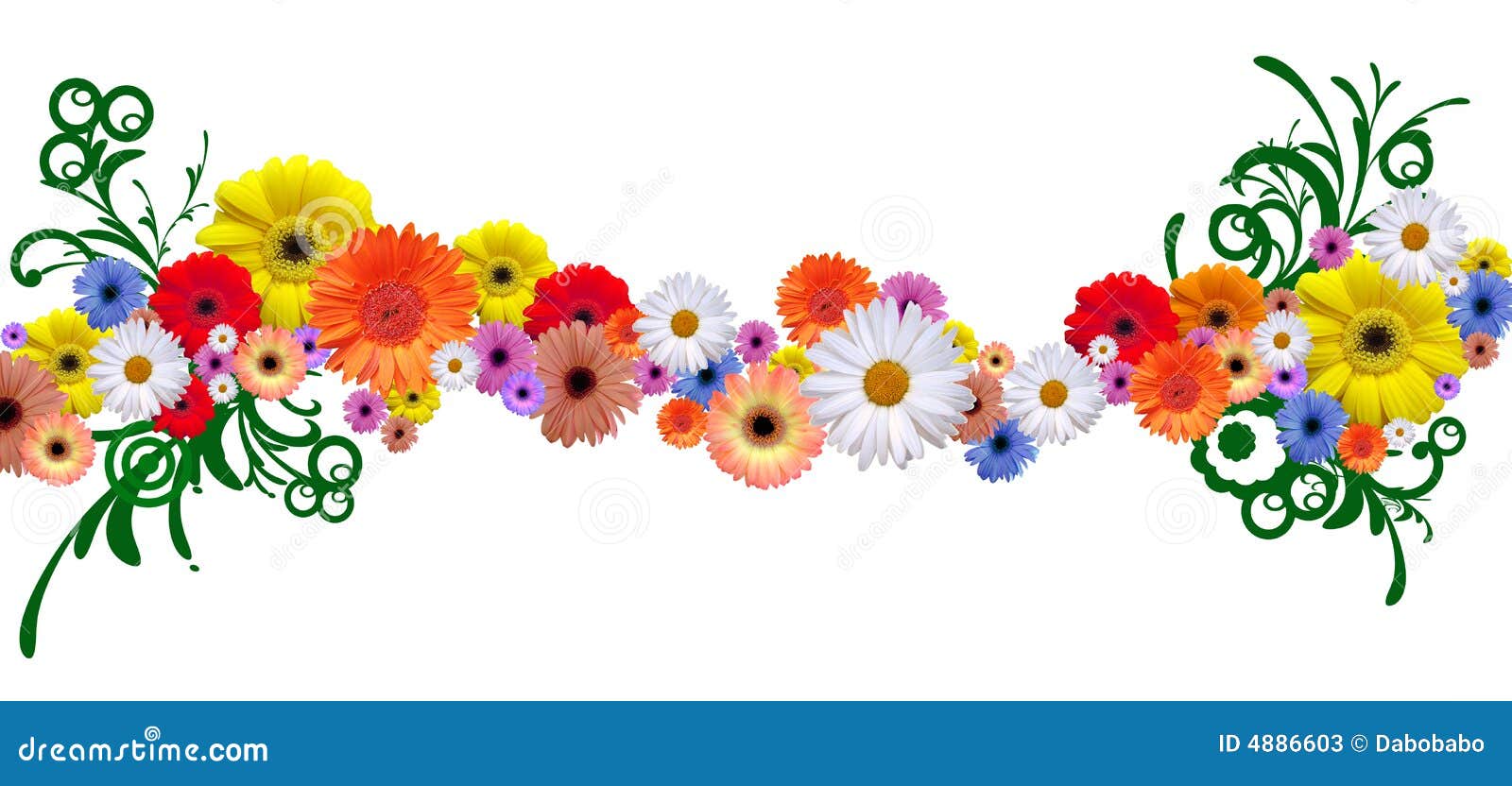 Ligne de fleur illustration stock. Illustration du gerber - 4886603
