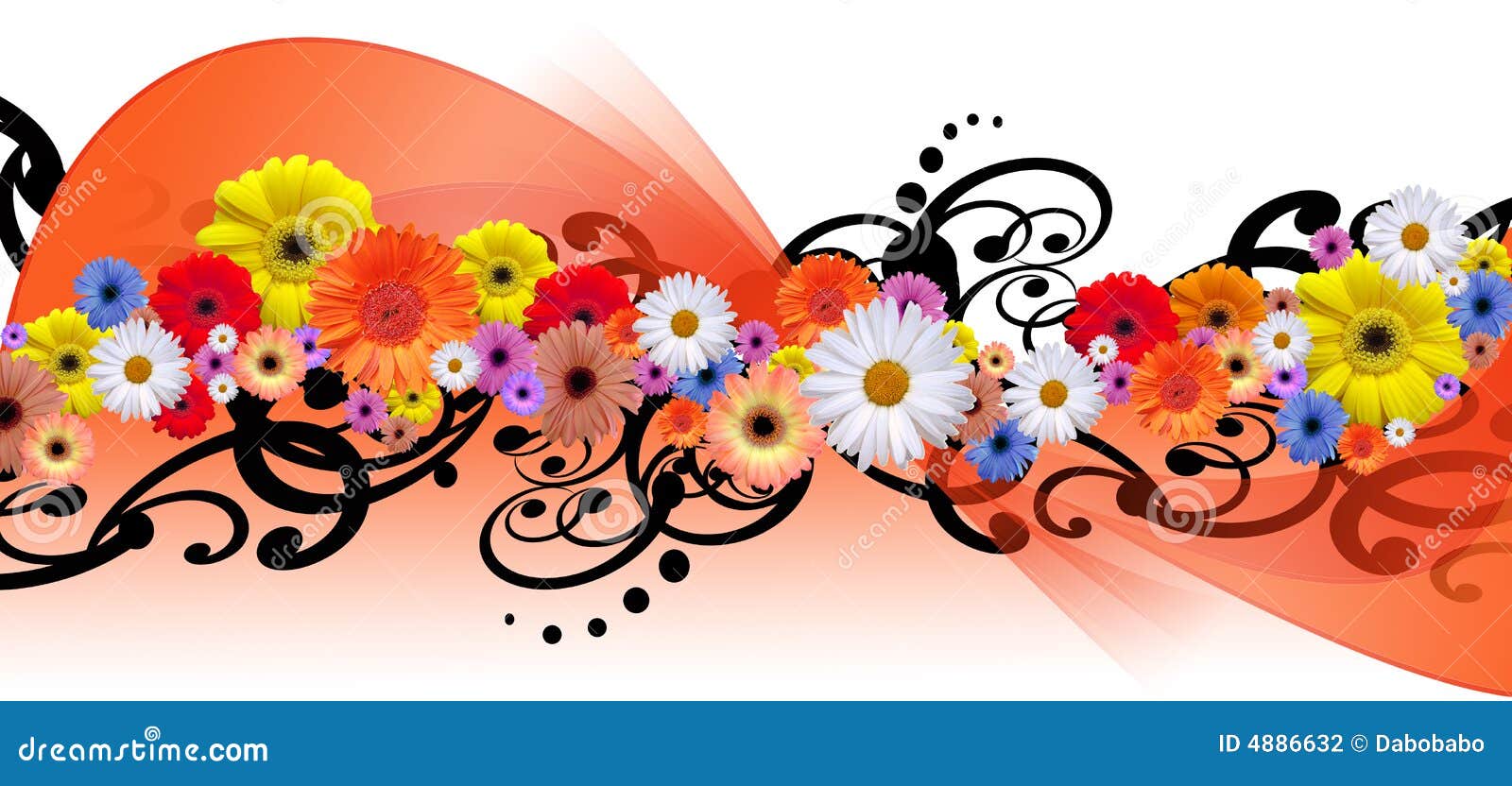 Ligne de fleur illustration stock. Illustration du nature - 4886632