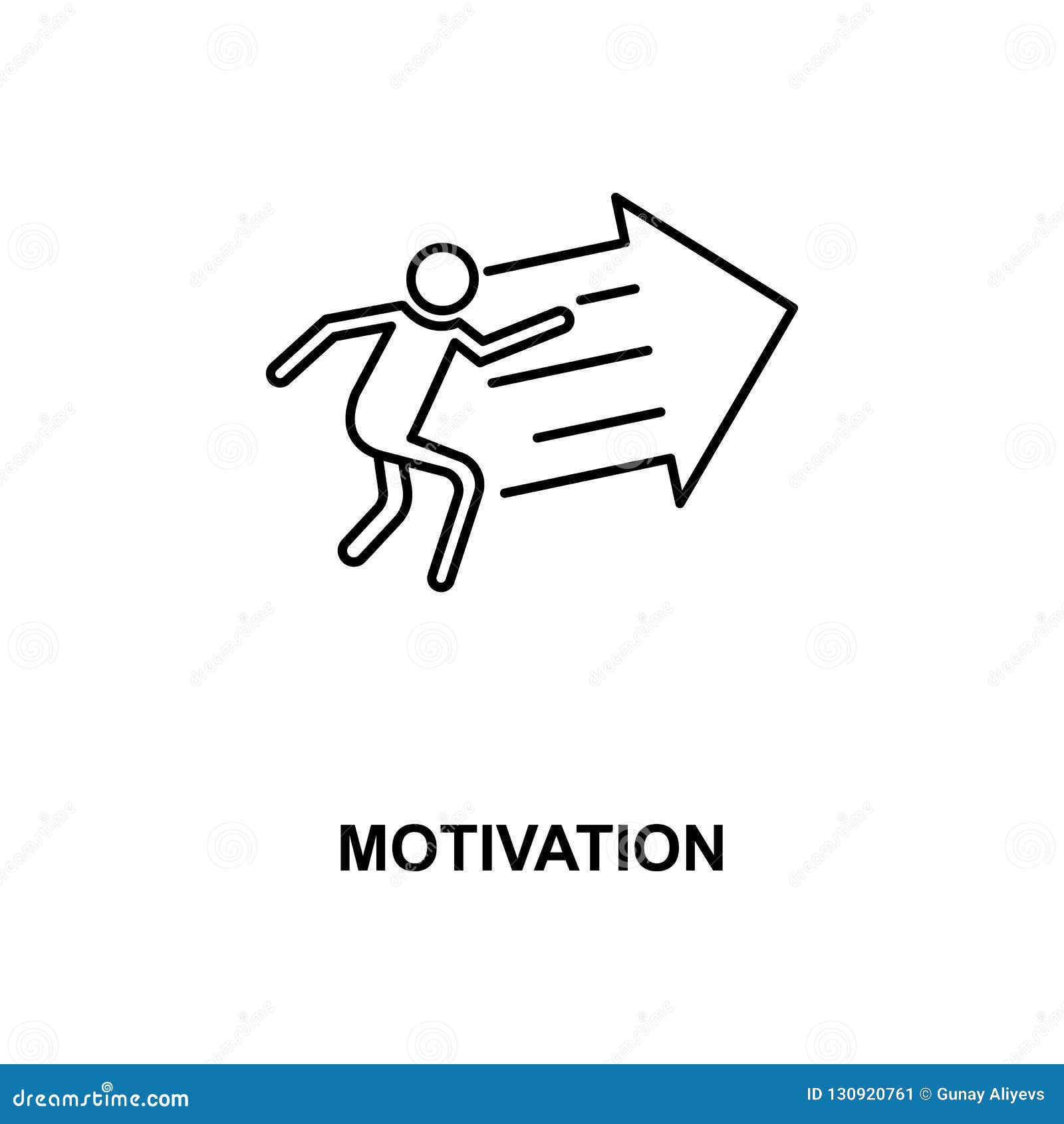 Ligne icône de motivation illustration stock. Illustration du inspiré ...