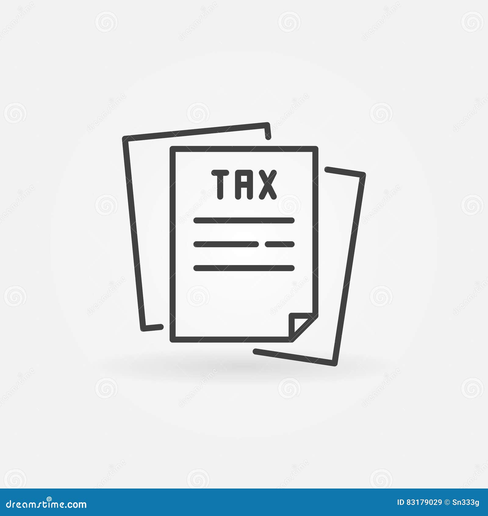 Ligne icône d'impôts illustration de vecteur. Illustration du forme ...