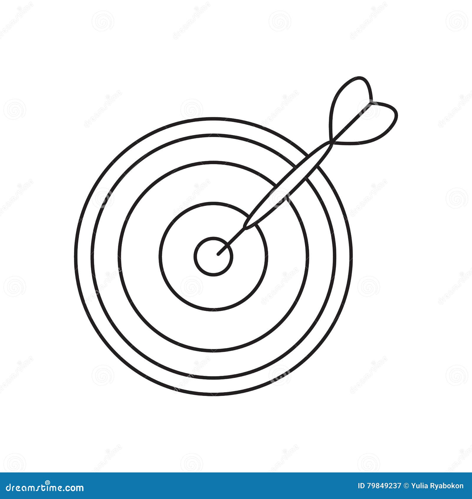 Ligne icône de dards illustration de vecteur. Illustration du isolement ...